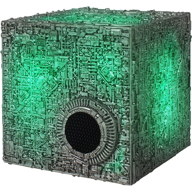 FAMETEK Star Trek Borg Cube Bluetooth Speaker with Green Illumination ...