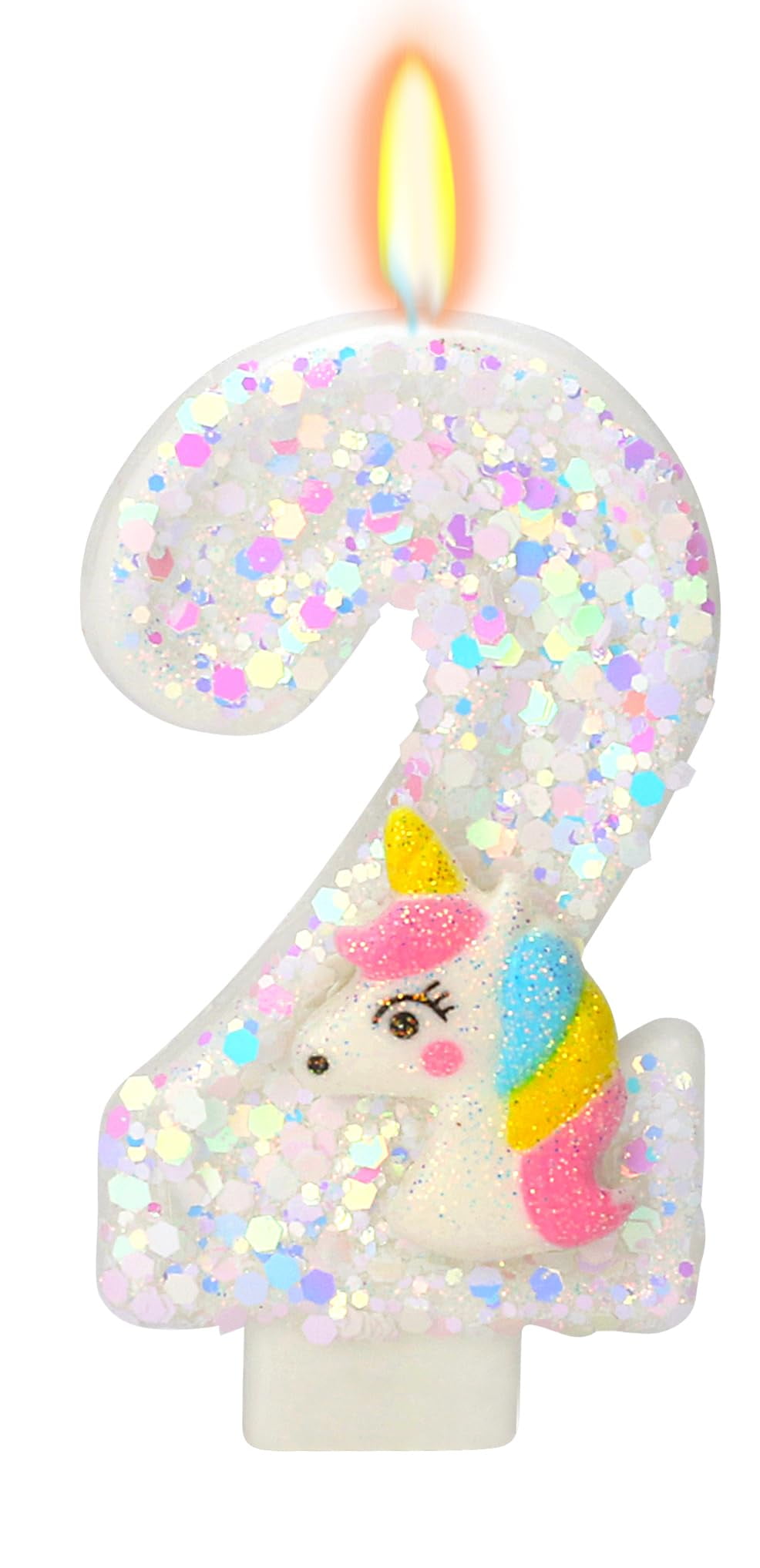 FAMGift Birthday Candles - Number 2 Candle, Birthday Candles for Cake ...