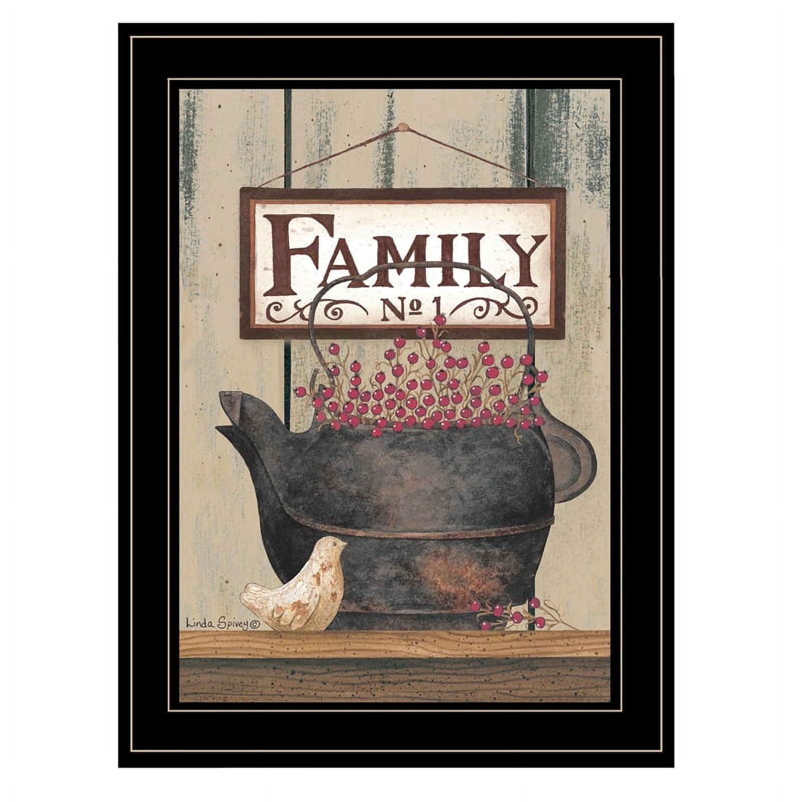 FAMILY NO.1 by Linda Spivery Print Wall Art Wood Multi-Color - Walmart.com