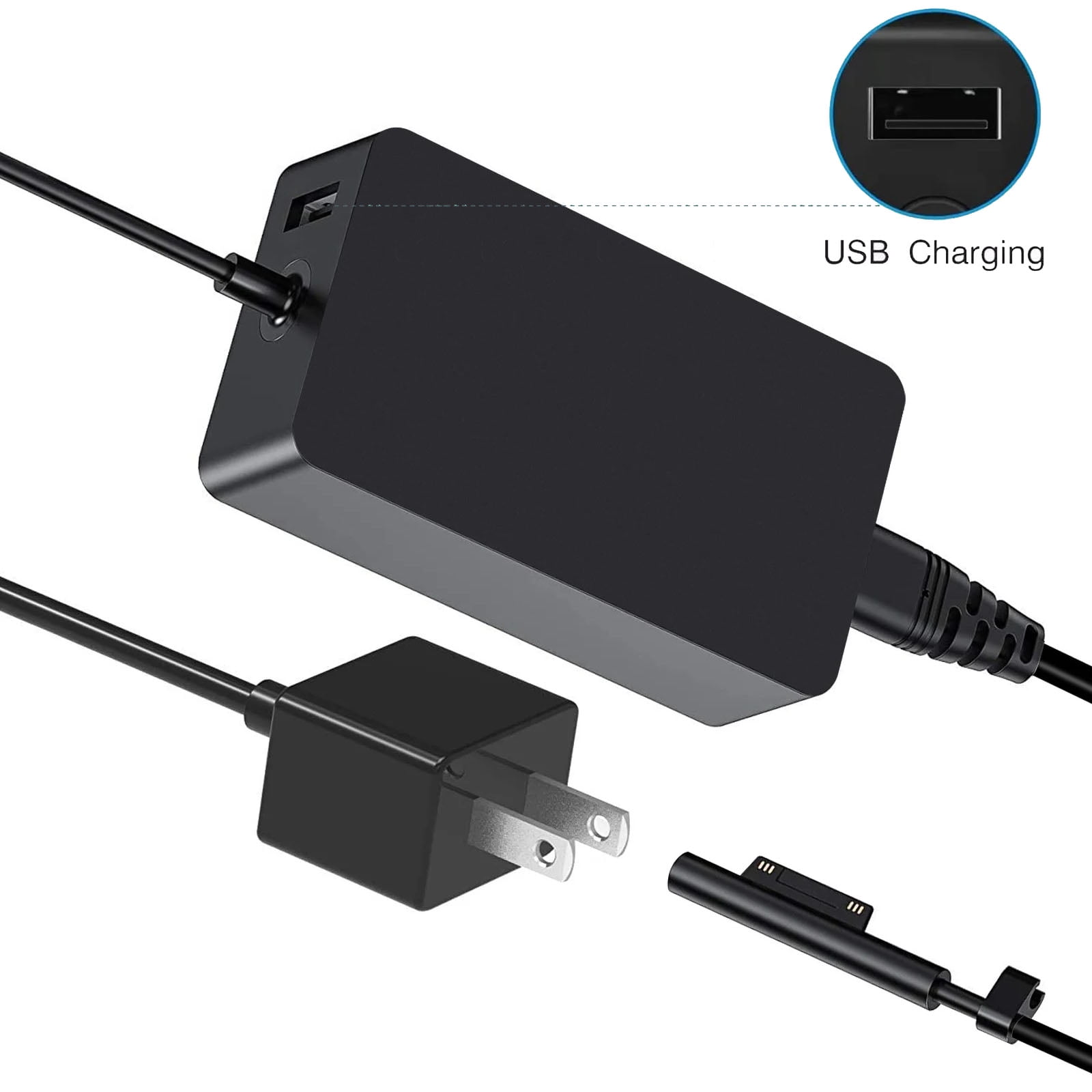 FAMKIT 65W Power Supply Laptop Charger, Microsoft Surface Pro/Laptop ...