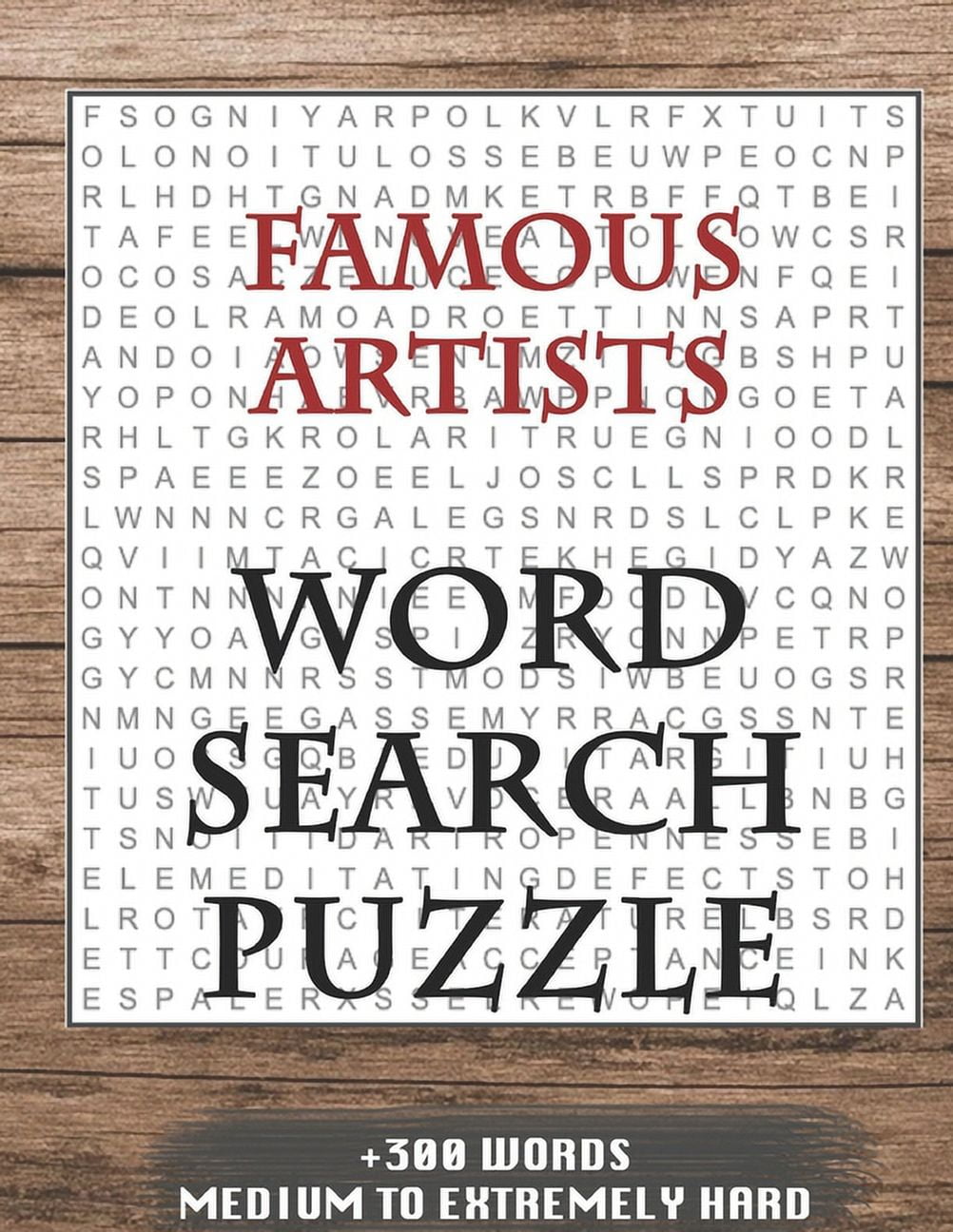 FAMOUS ARTISTS WORD SEARCH PUZZLE +300 WORDS Medium To Extremely Hard ...