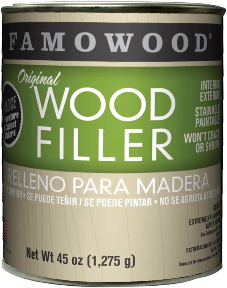 FAMOWOOD Original Wood Filler - Walnut - Quart Net Wt 45oz(1,275g) - Walmart.com