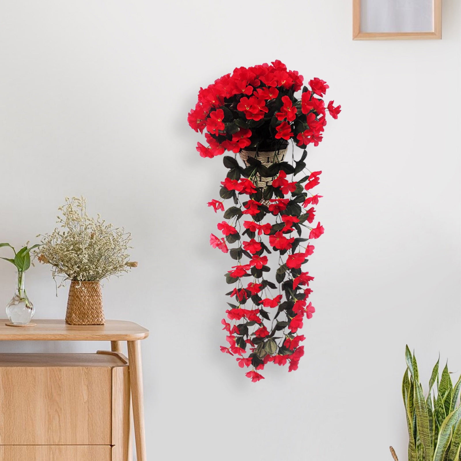 FAMTKT 2PC Artificial Flowers Garland Spring Vines Rattan Hanging ...