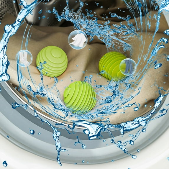 FAMTKT 3Pcs Reusable Laundry Dryer Balls, Fabric Softener Alternative ...