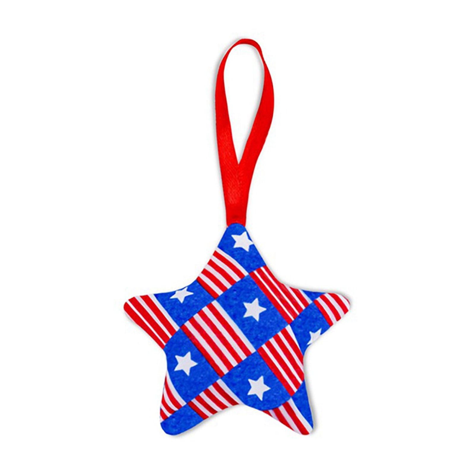 FAMTKT 4th of July Decorations Patriotic Hanging Star Ornament Red ...