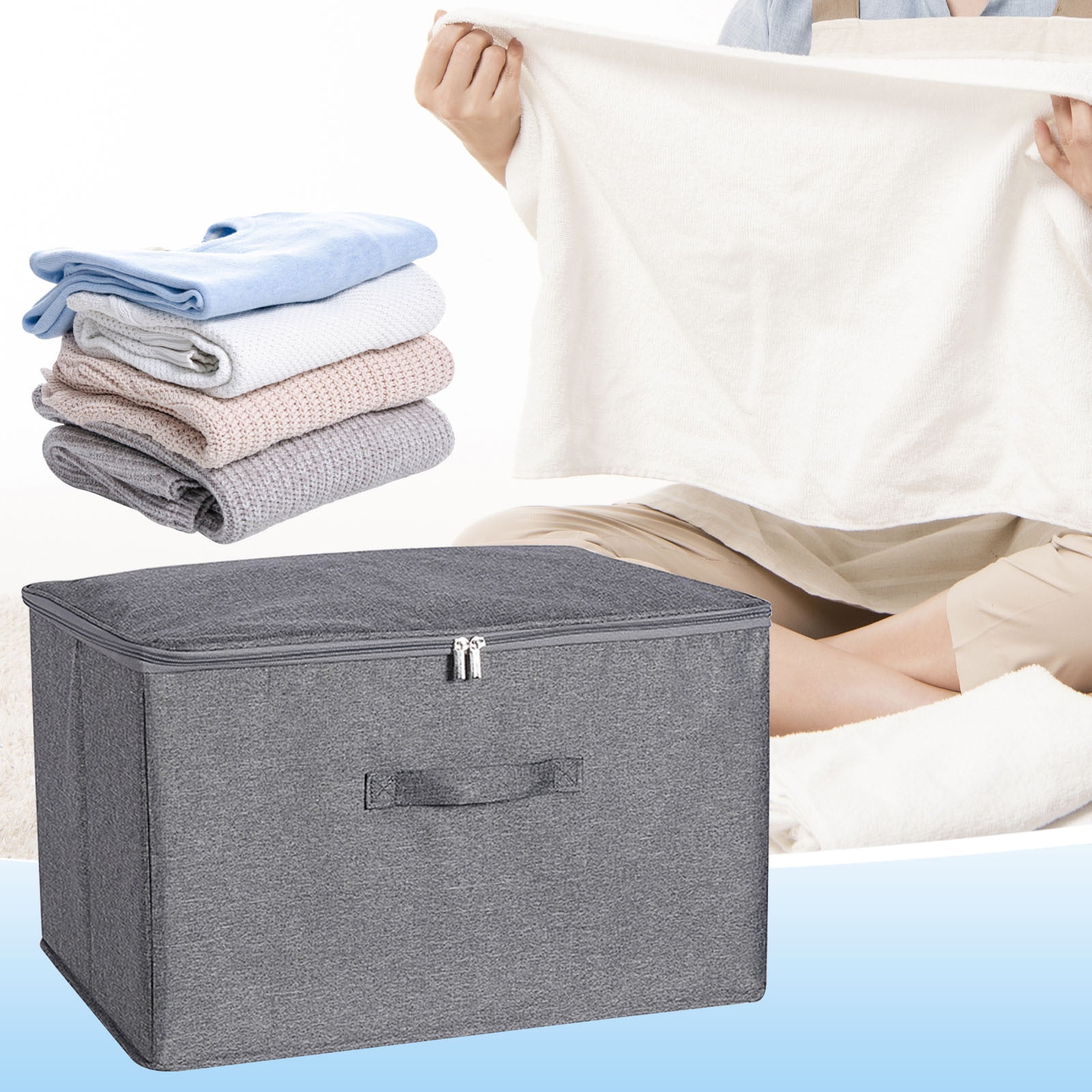 FAMTKT Cationic Soft Lid Storage Box for Household Folding Clothing ...