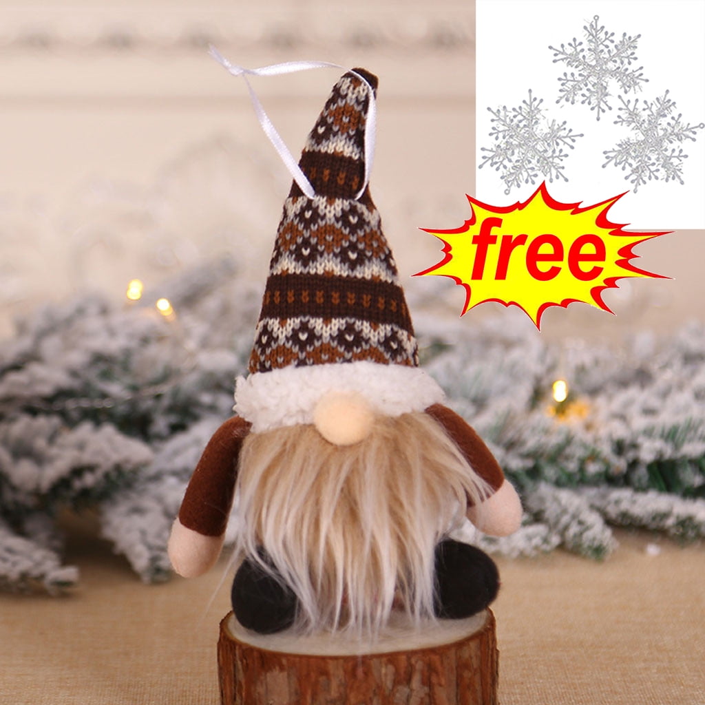 FAMTKT Christmas Gnomes Christmas Tree Ornaments Handmade Gnomes ...
