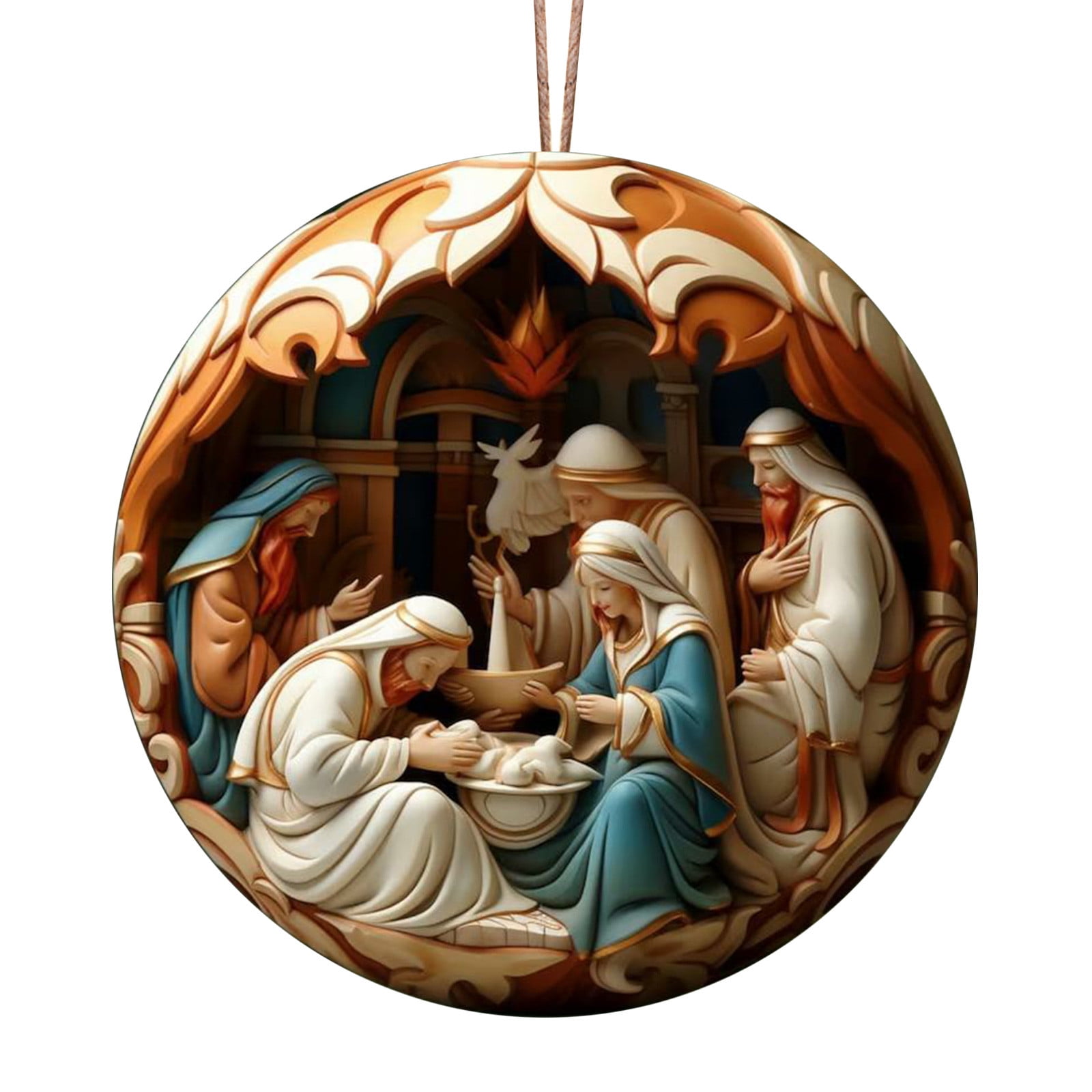 FAMTKT Christmas Nativity Scene Ornaments, Christmas Decorations Flat ...