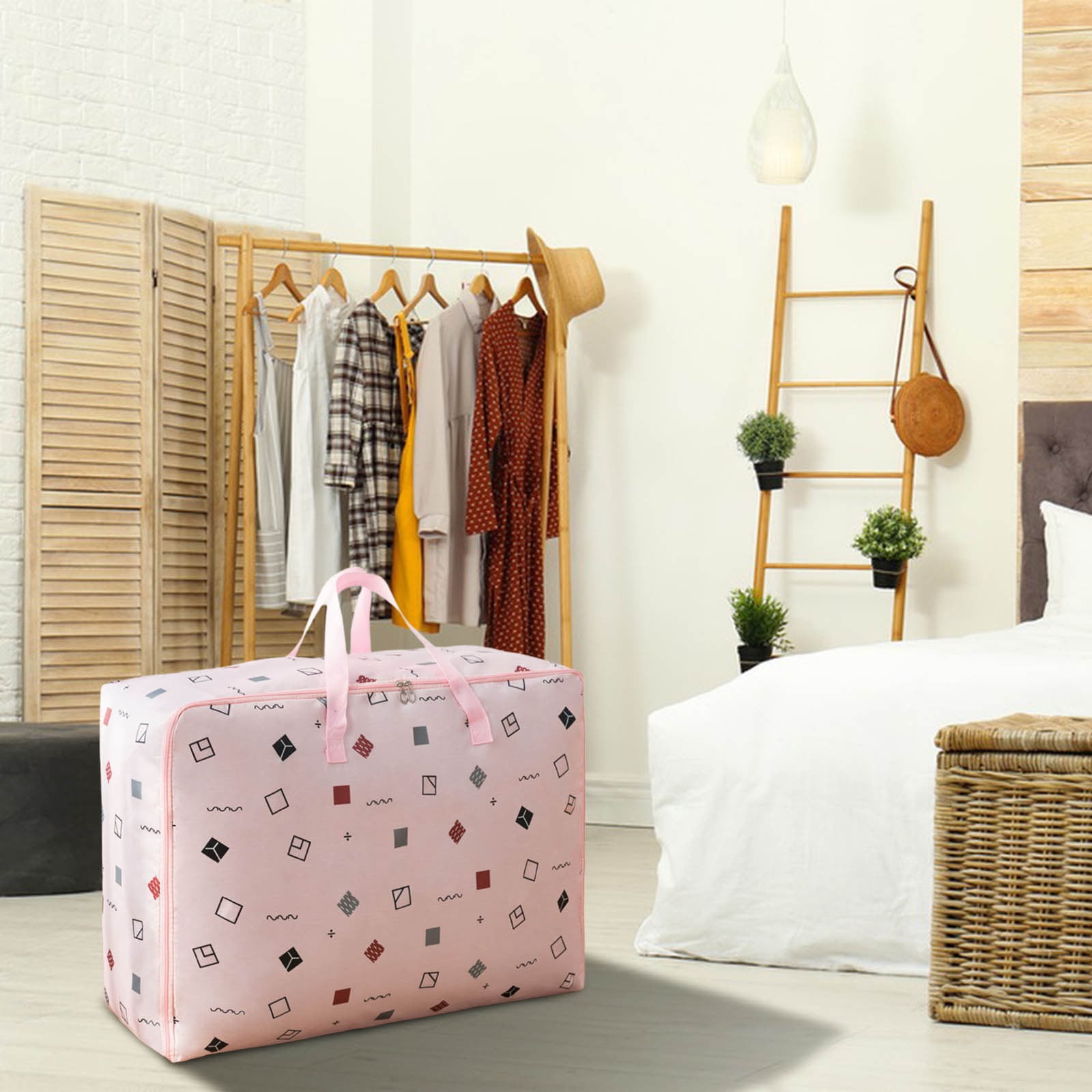 FAMTKT Extra Large Storage Bags, Folding Blanket Moving Bags Closet ...