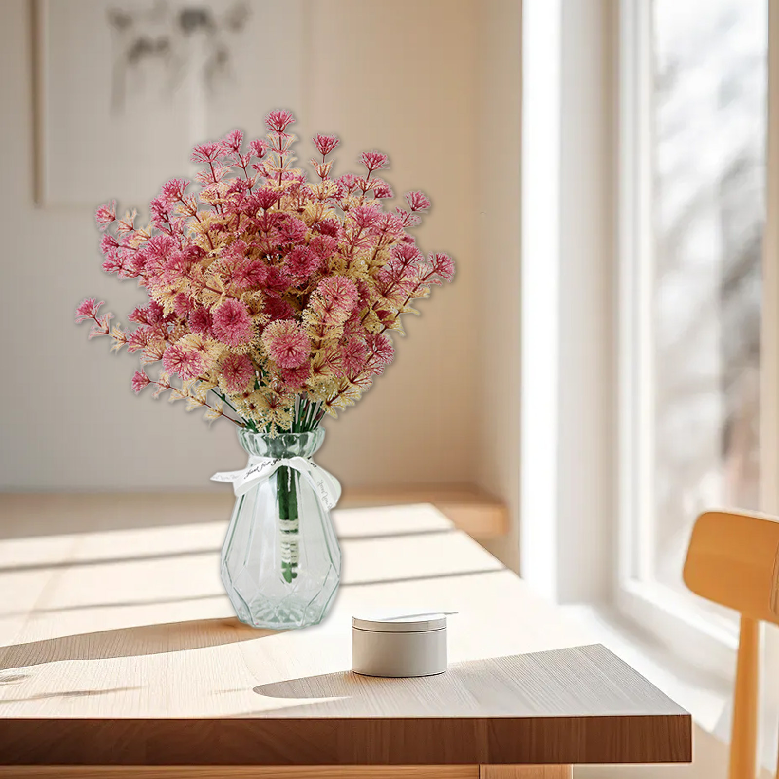 FAMTKT Fake Flowers Artificial Plastic Flowers, Table Centerpieces for ...
