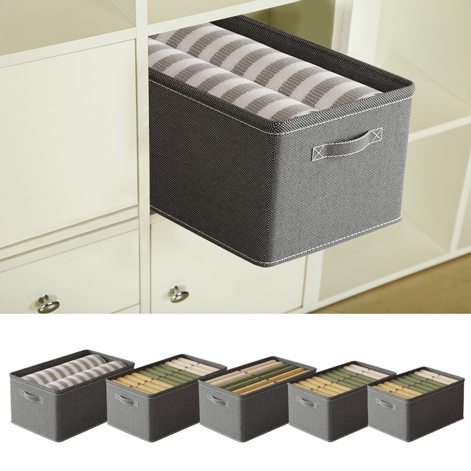FAMTKT Foldable Closet Storage Box, Upgraded Clothing Storage Bins with ...