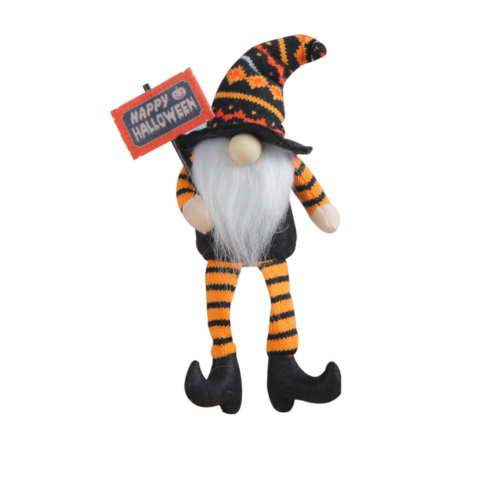 FAMTKT Halloween Gnomes Decorations, Handmade Witch High Hat Figure ...