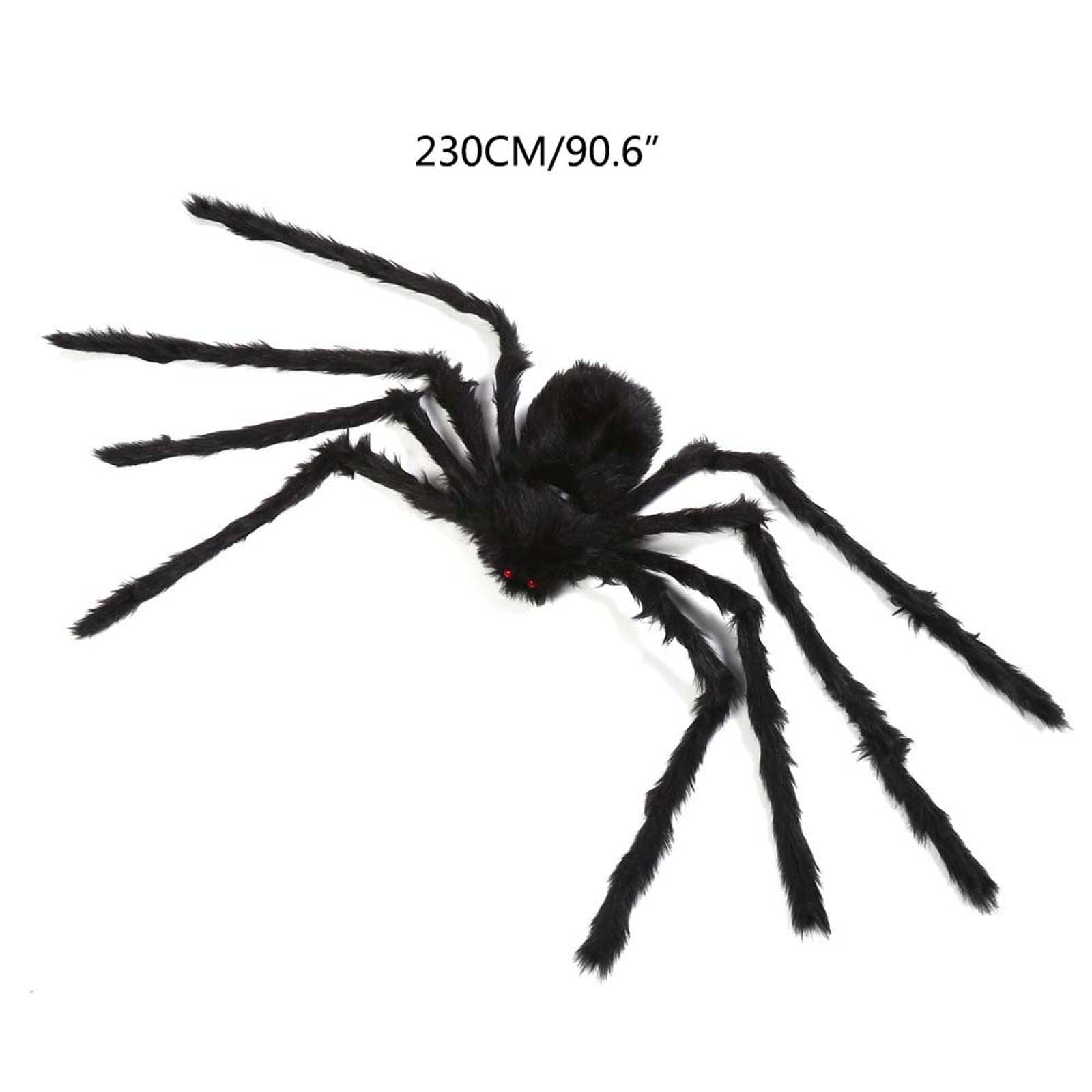 FAMTKT Halloween Hairy Scary Virtual Realistic Posable Spider Black ...