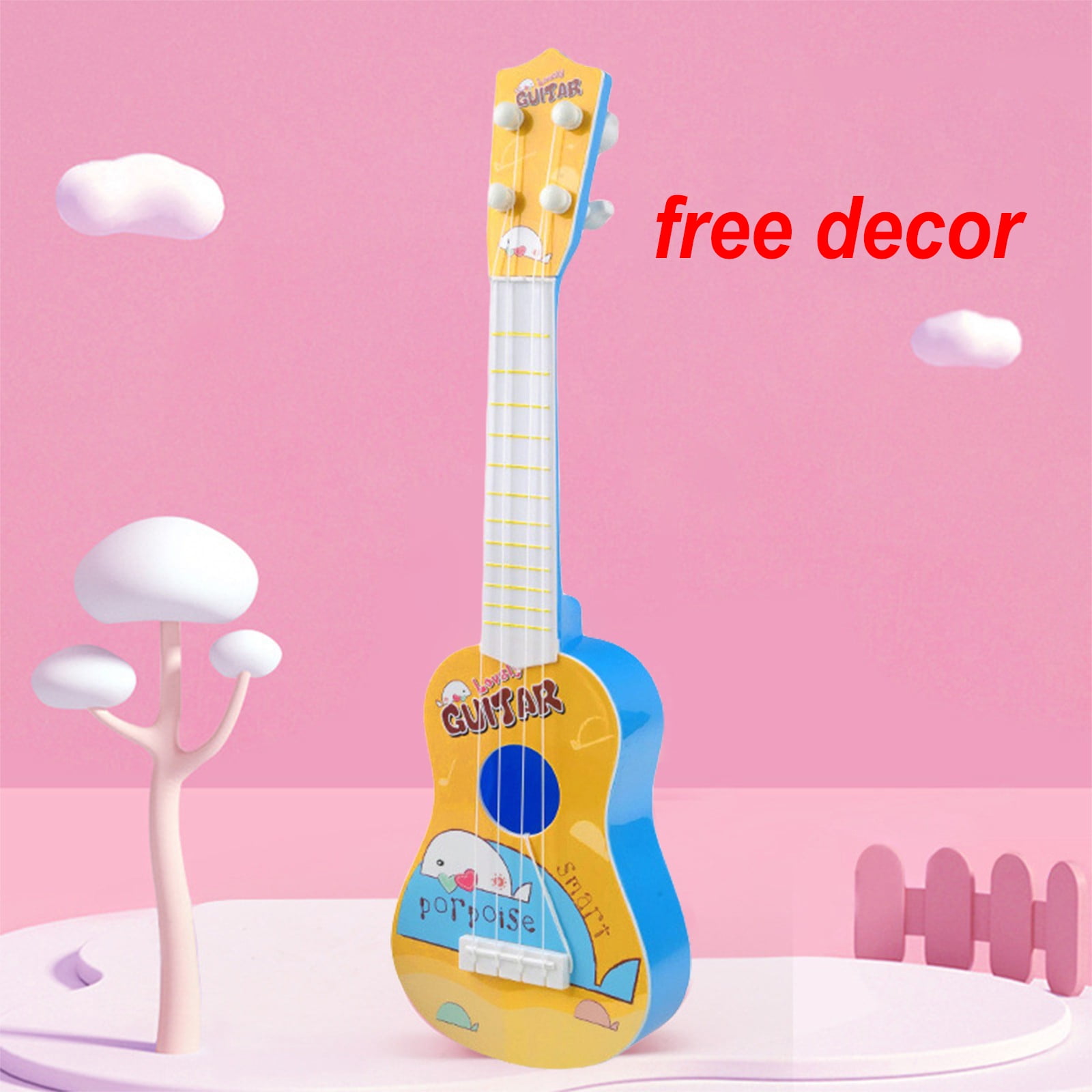 FAMTKT Kids Guitar Ukulele Beginner Musical Instrument 16.5 Inches with ...