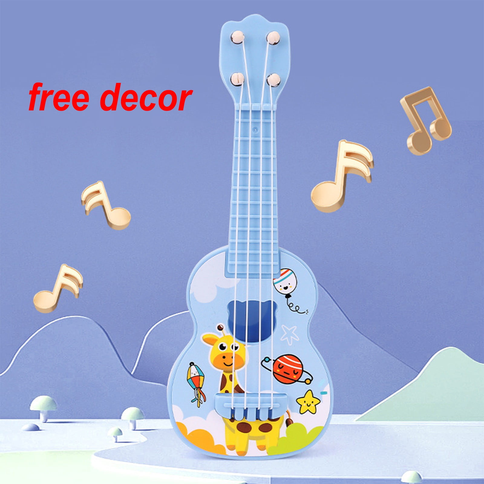 FAMTKT Kids Guitar Ukulele Kids Toys Guitar Ukulele for Kids Beginners ...