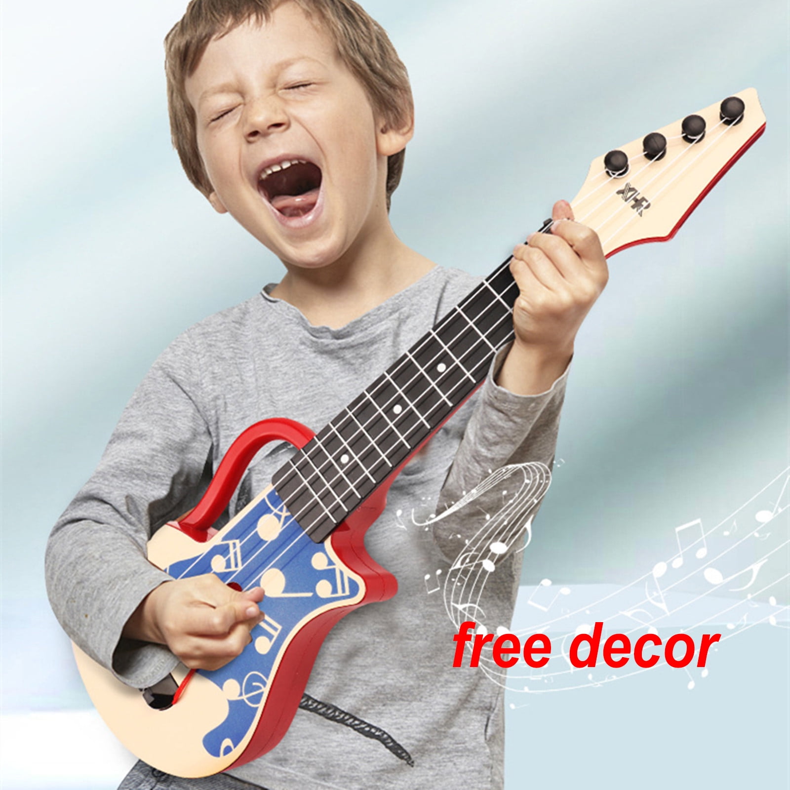 FAMTKT Kids Ukulele Guitar Beginner Musical Instrument 15 Inches with 4 ...