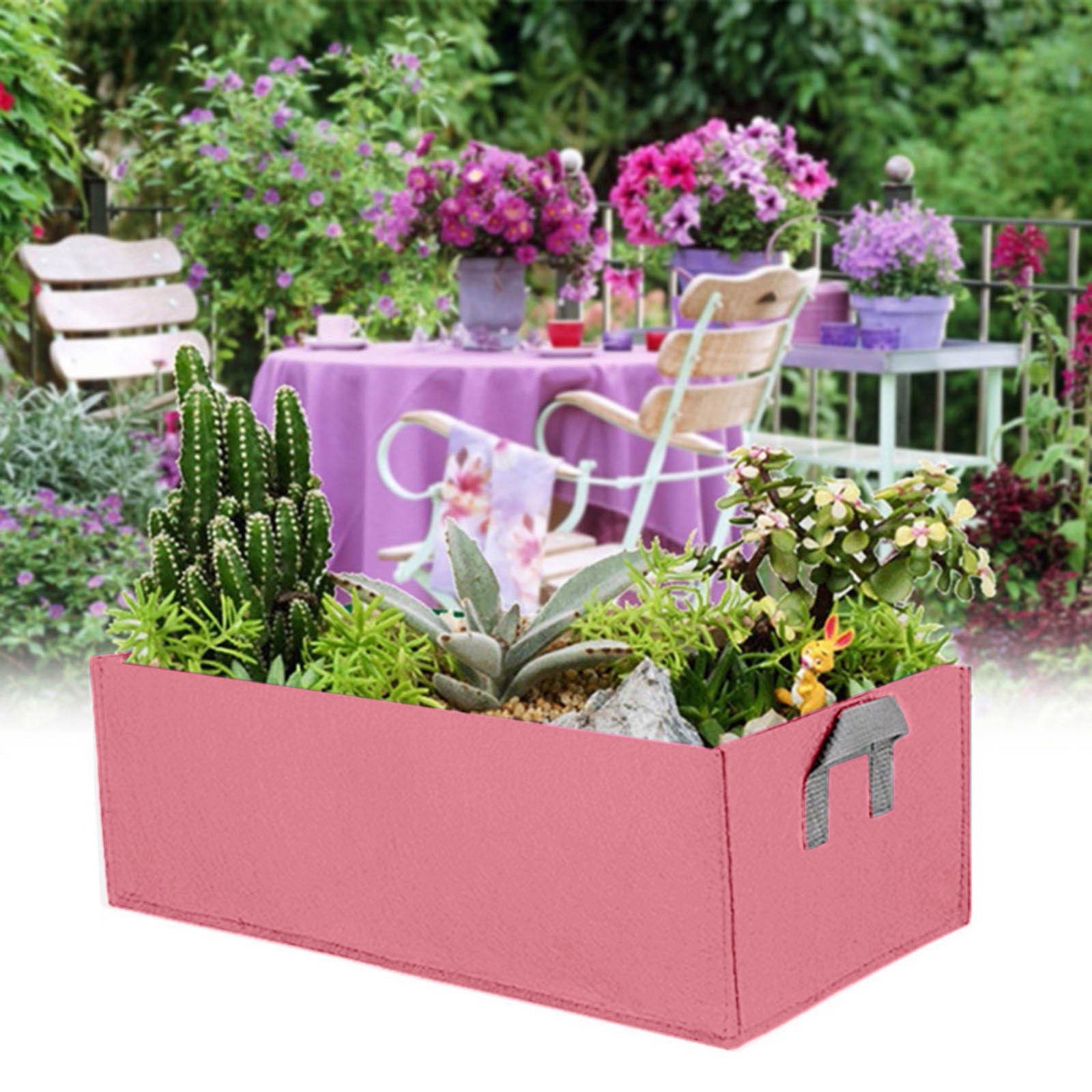 FAMTKT Rectangular Garden Growing Bag Plants Bags Square Planting ...