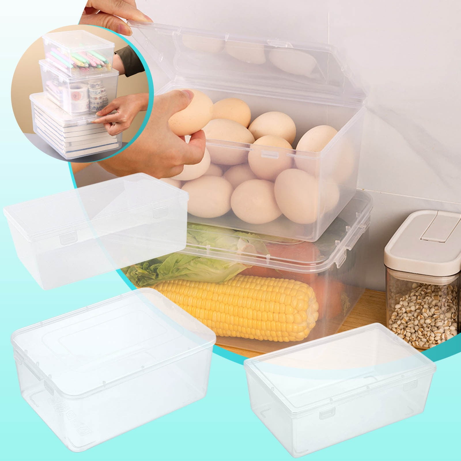FAMTKT Transparent Book Storage Box Sorting and Packaging Book Shelf ...
