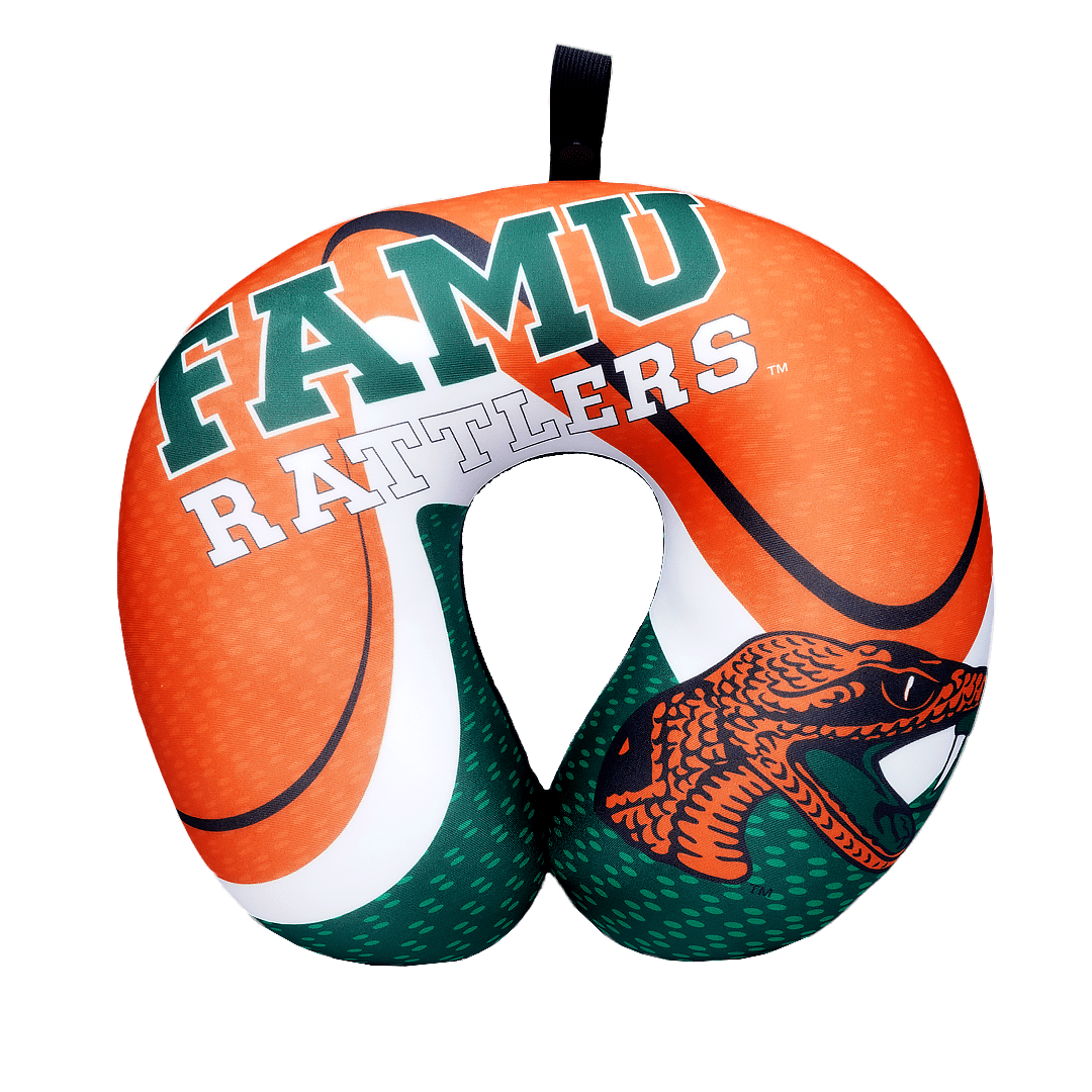 FAMU Microbead Travel Neck Pillow – U-Shaped Plush Support Pillow with ...