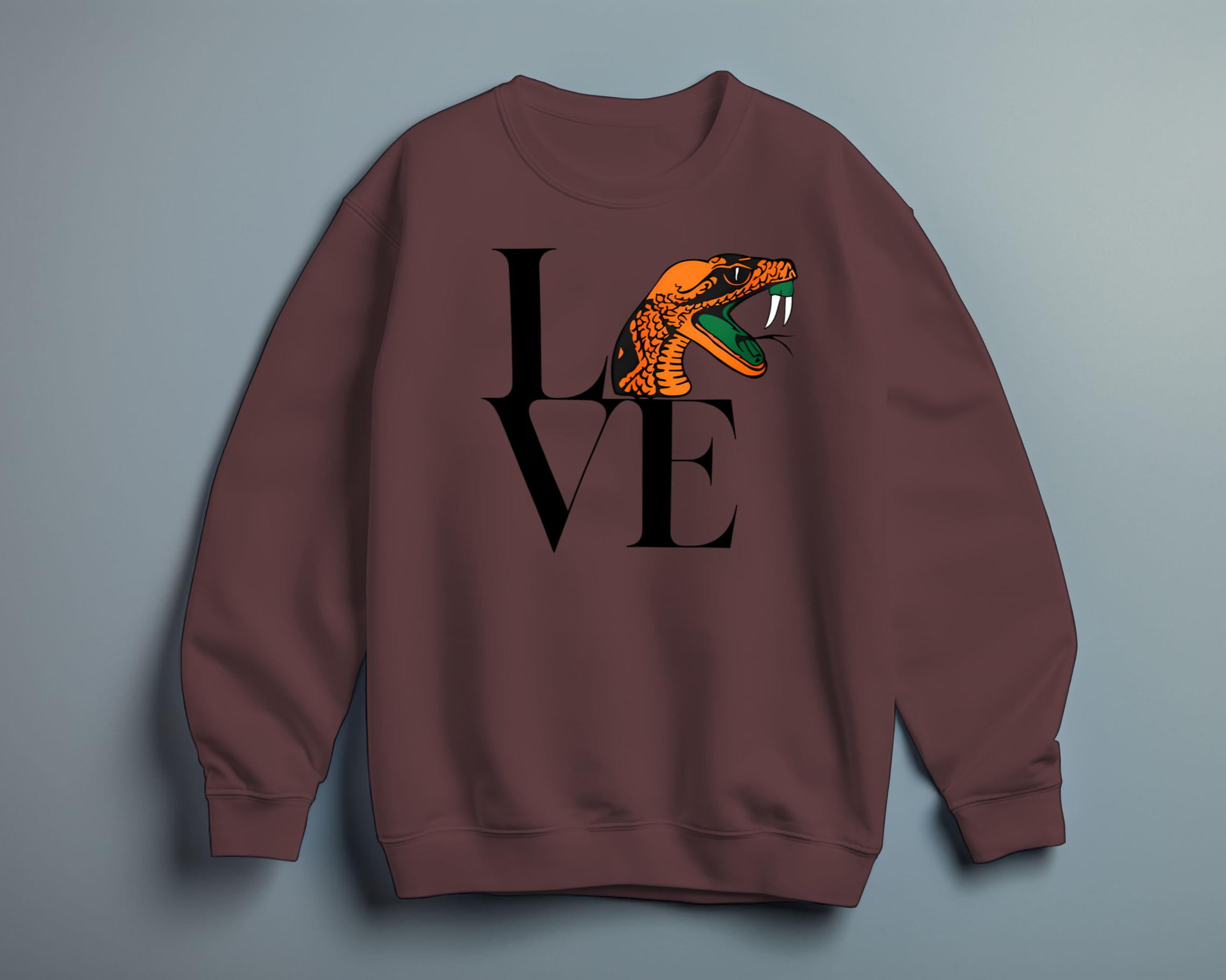 FAMU Rattler Love Sweatshirt - FAMU Unisex Crewneck, Famu Rattler ...