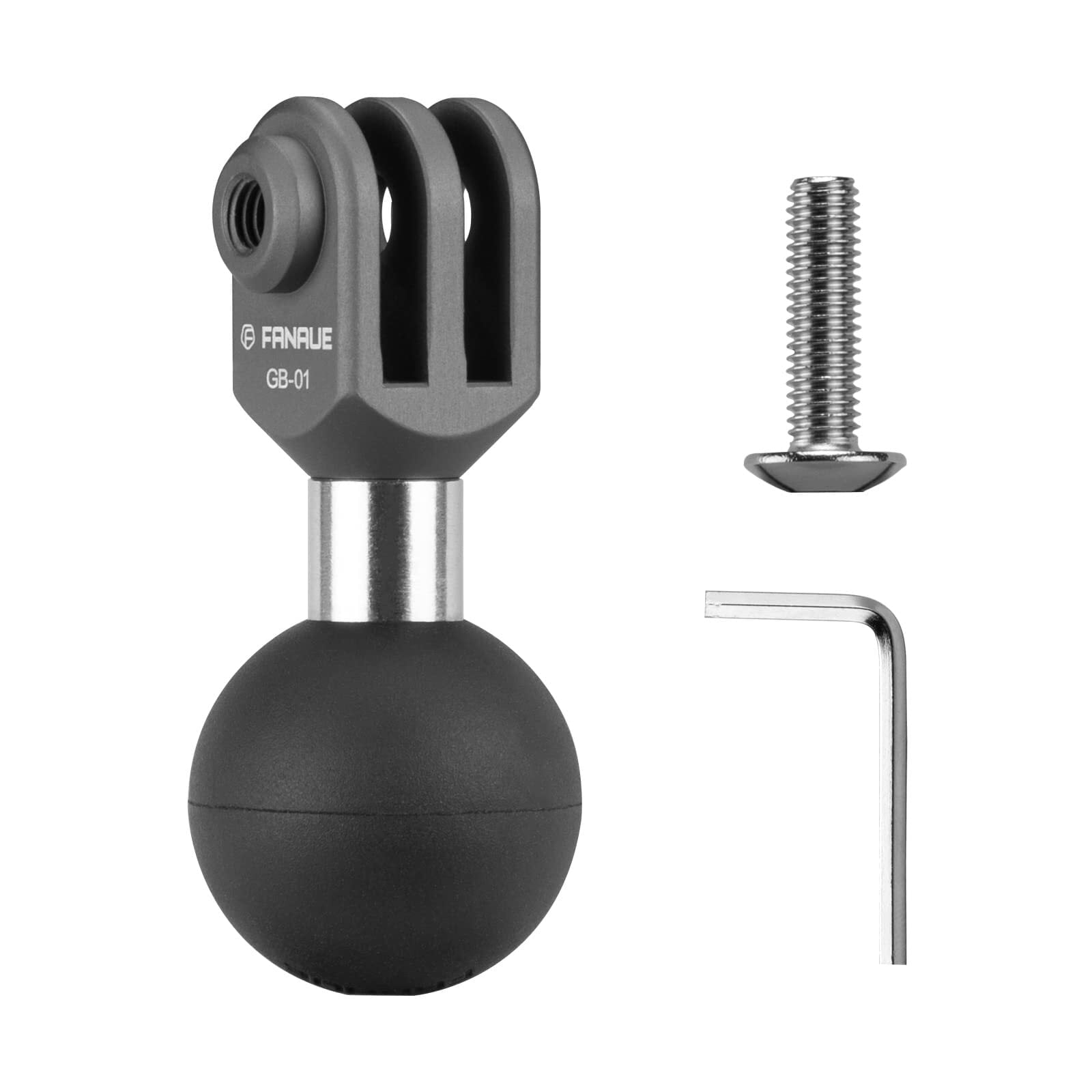FANAUE GB-01 Action Camera Universal Ball Adapter Interface 1" Ball ...