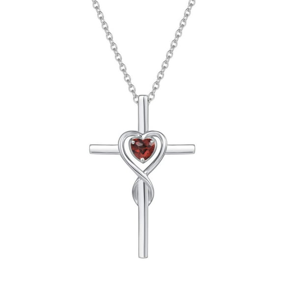 Eternal Heart Double-Layered Heart Necklace for Women with Birthstone ...