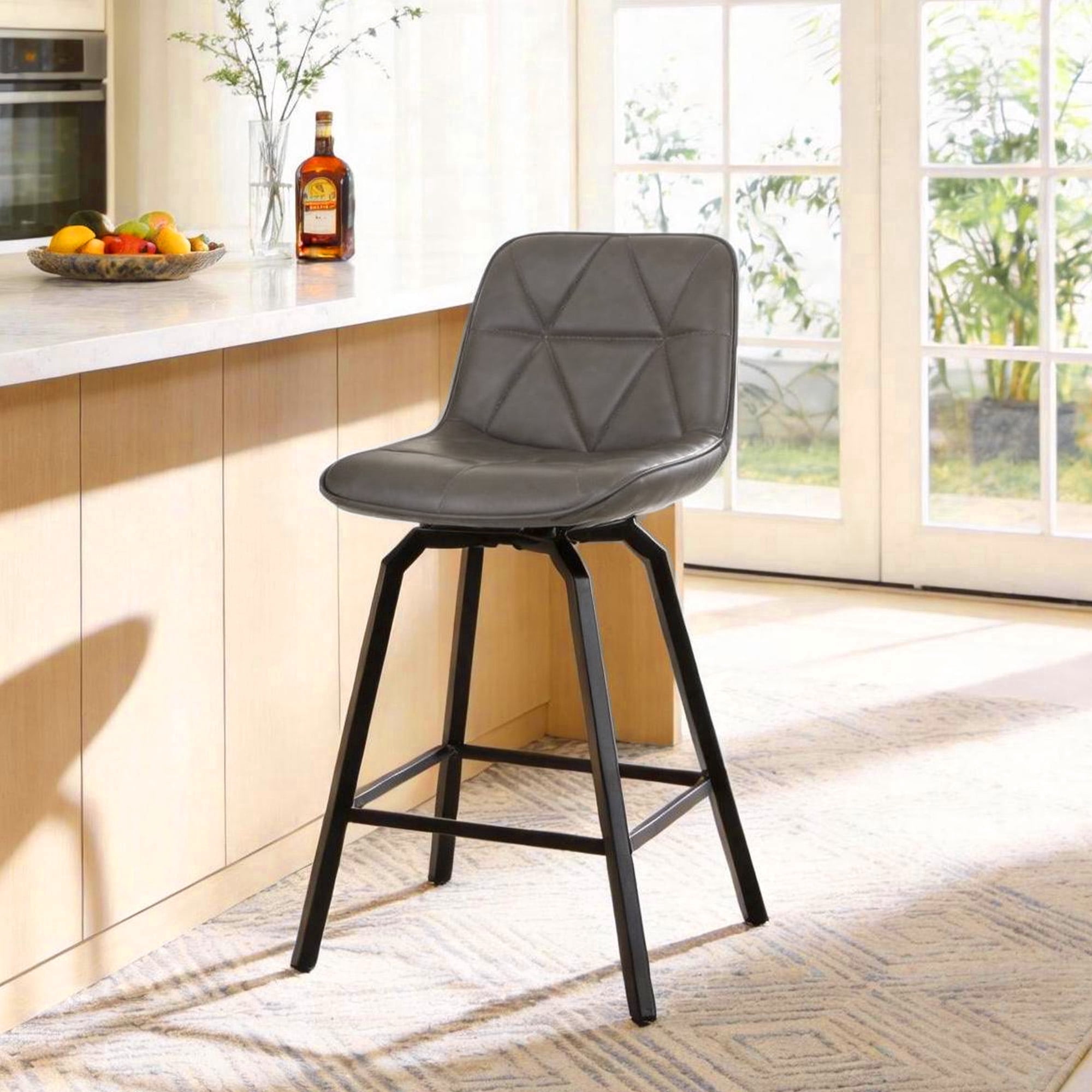 FANCROU Bar Stools Set of 1, 26 Inch Counter Height Bar Stools with ...
