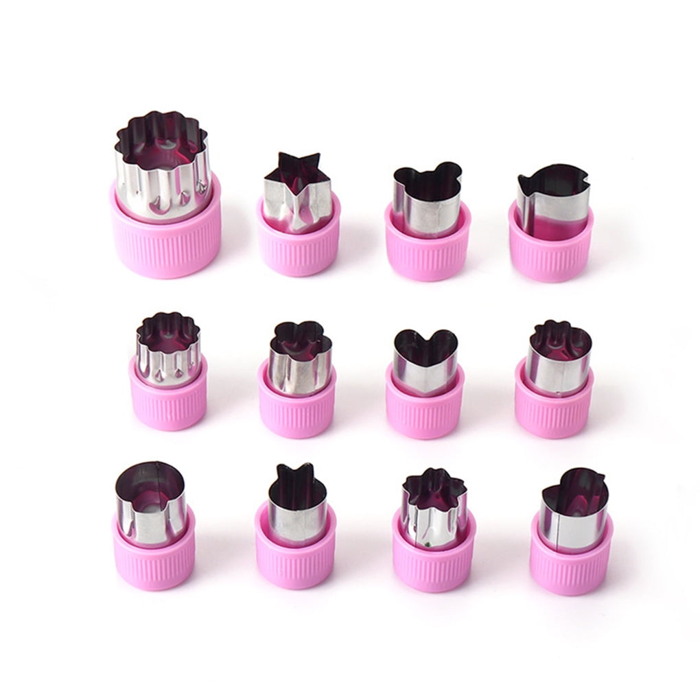 Tssuoun 9 Pieces Fruit Shape Molds Stainless Steel Biscuit Moulds ...