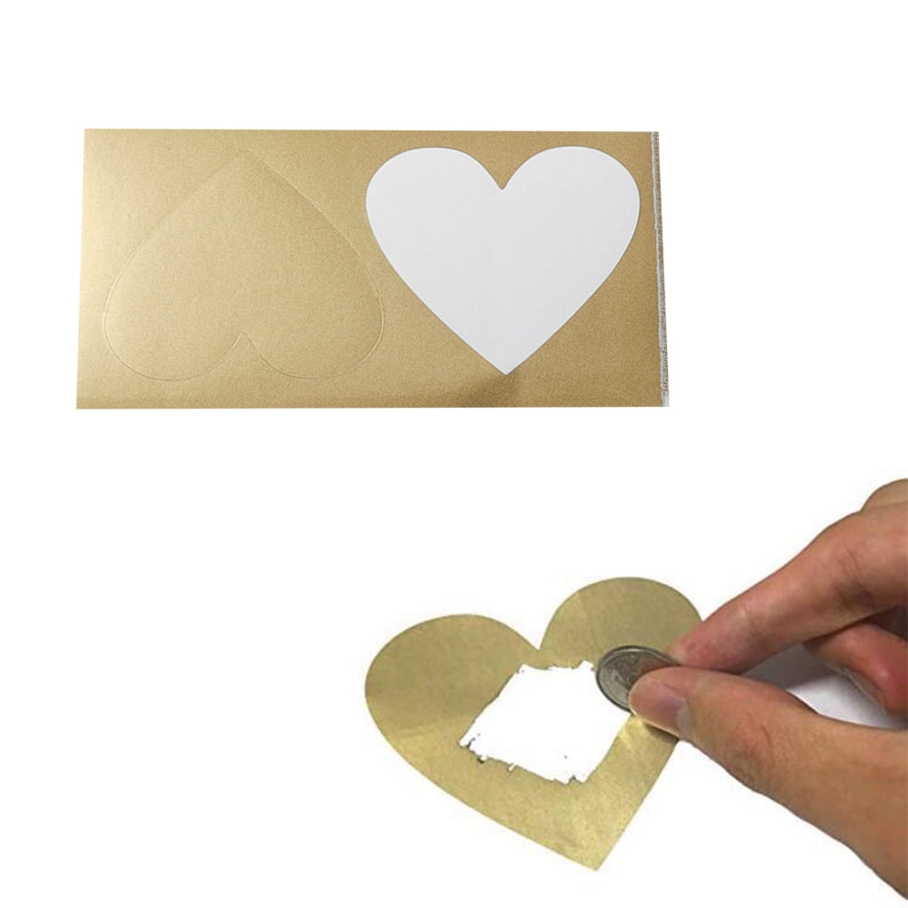 FANCY Heart Scratch Off Stickers Love Heart Scratch Off Labels for ...