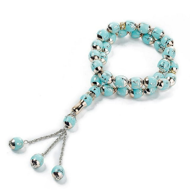 Tssuoun Muslim Middle Eastern Bracelets 33 Prayer Beads Chain Resin ...