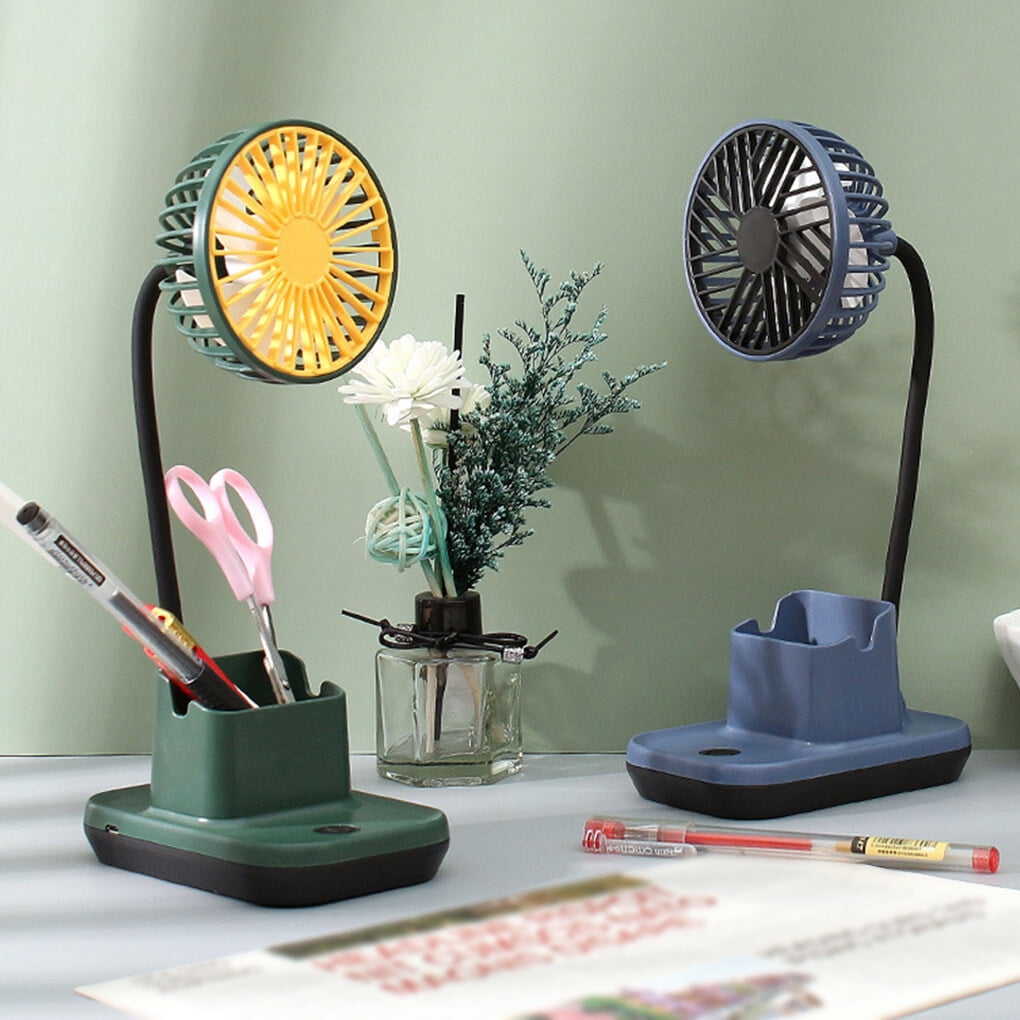FANCY Rechargeable Portable Desk Fan with Phone Stand Living Room ...