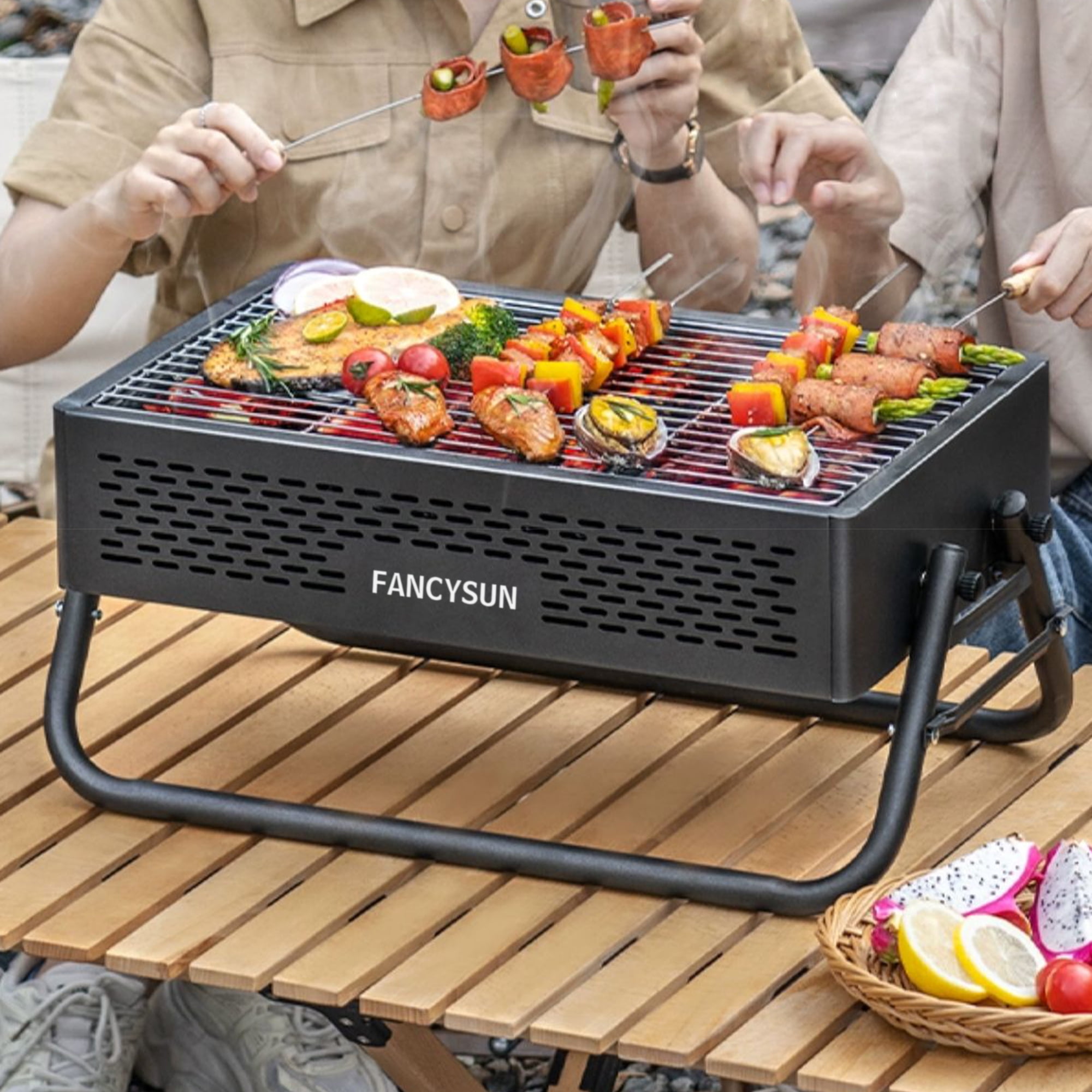 FANCYSUN BBQ Grill Folding Portable Lightweight smoker Grill, Barbecue ...