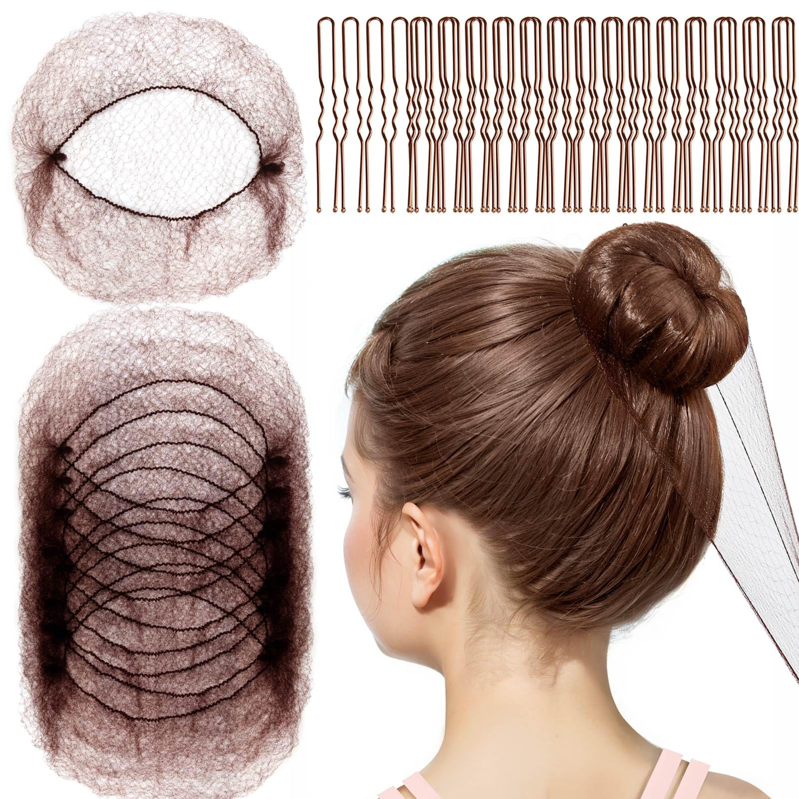 FANDAMEI Hair Net for TMA2 Kids, Invisible Hair Nets with U Shaped ...