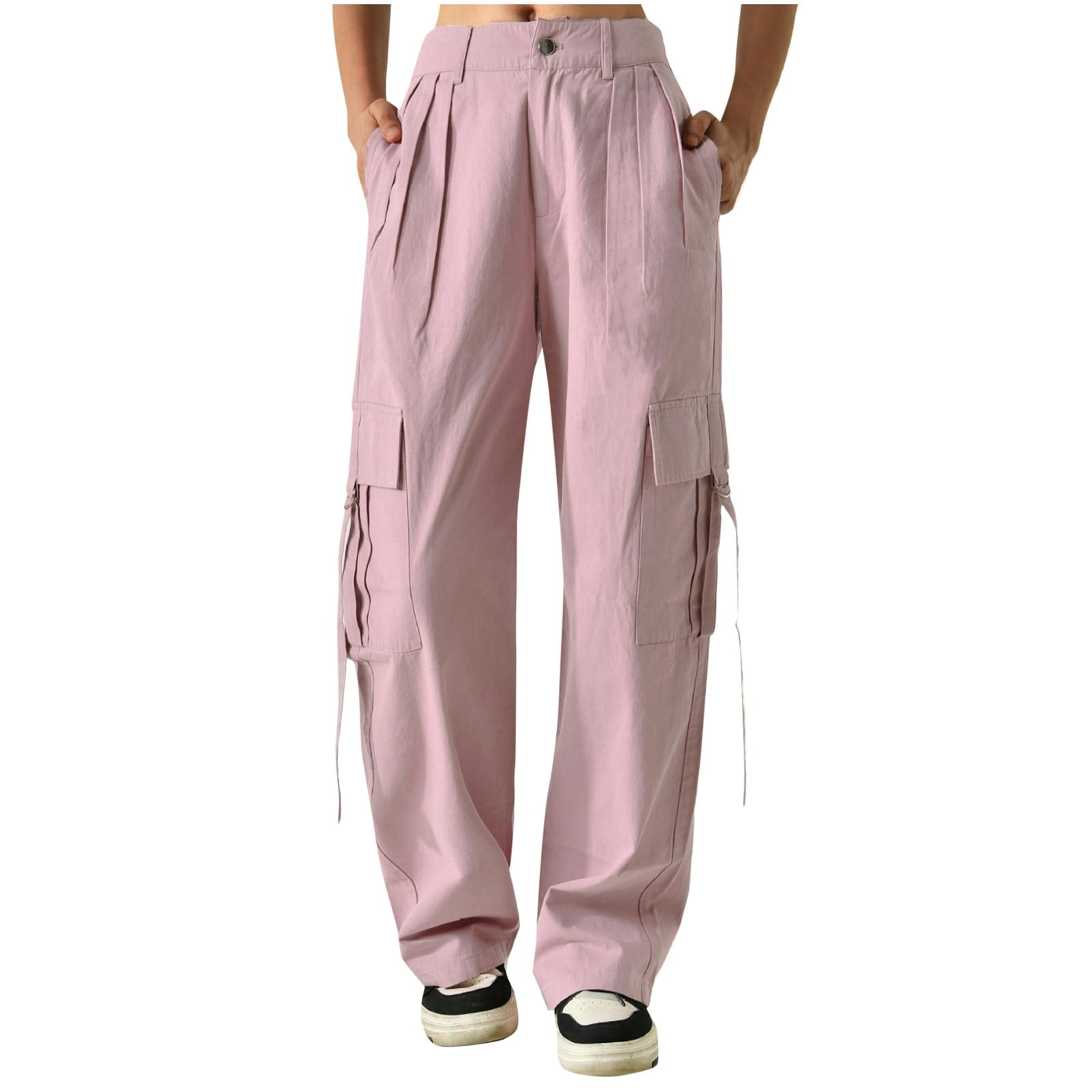 Fandaniv Womens Capri Pants 2024 Summer Baggy Cargo Streetwear Hop