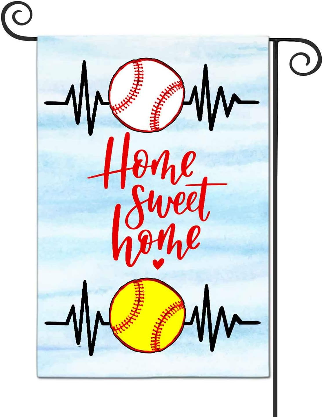 FANDEER Baseball & Softball Home Sweet Home Garden Flags Decorative ...
