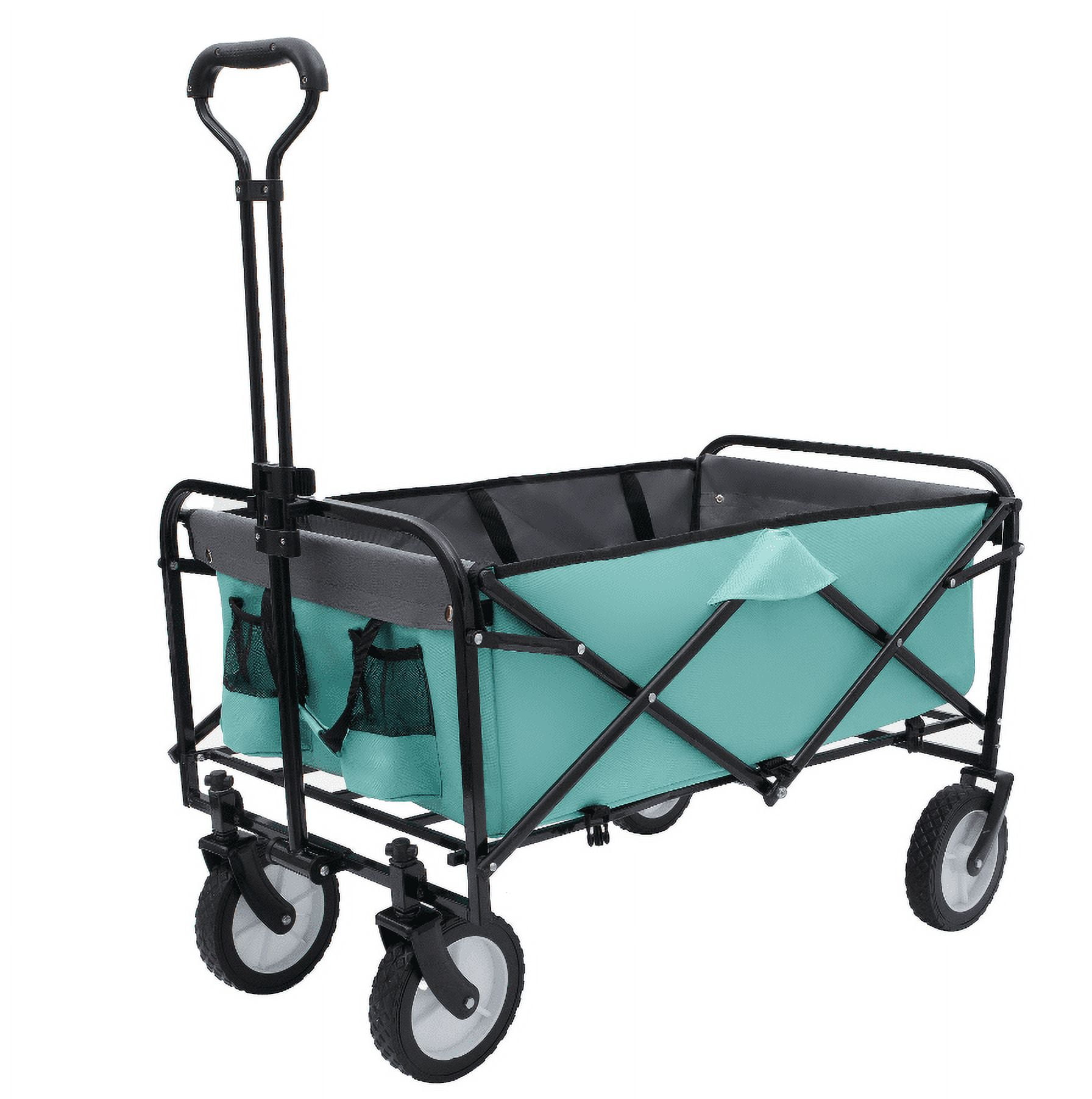 FANFNA Collapsible Foldable Wagon Cart with strapping system Beach ...