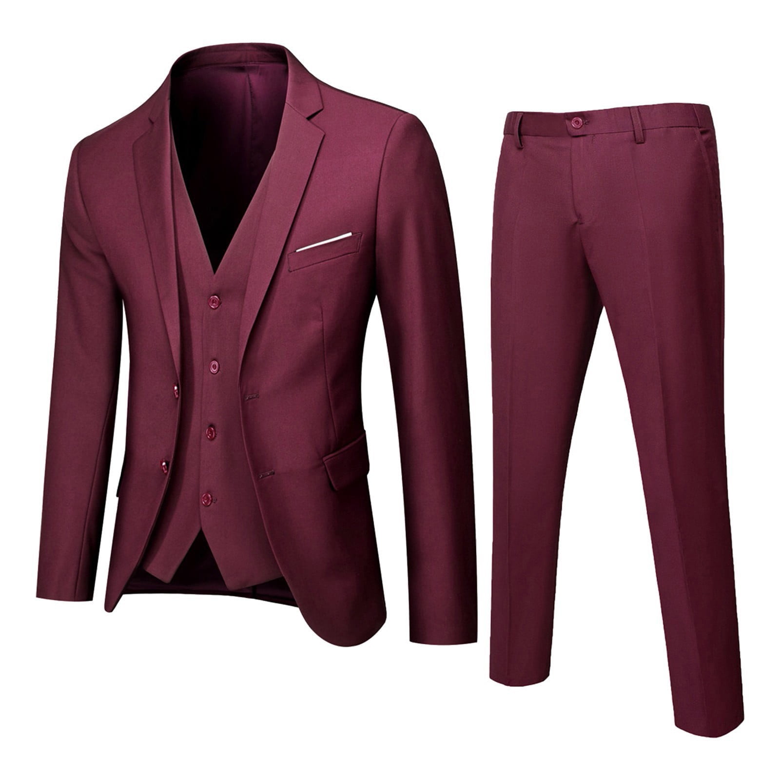 FANGMONE Suits for Men Classic Fit Suits Classic Fit 2 Piece Big and ...