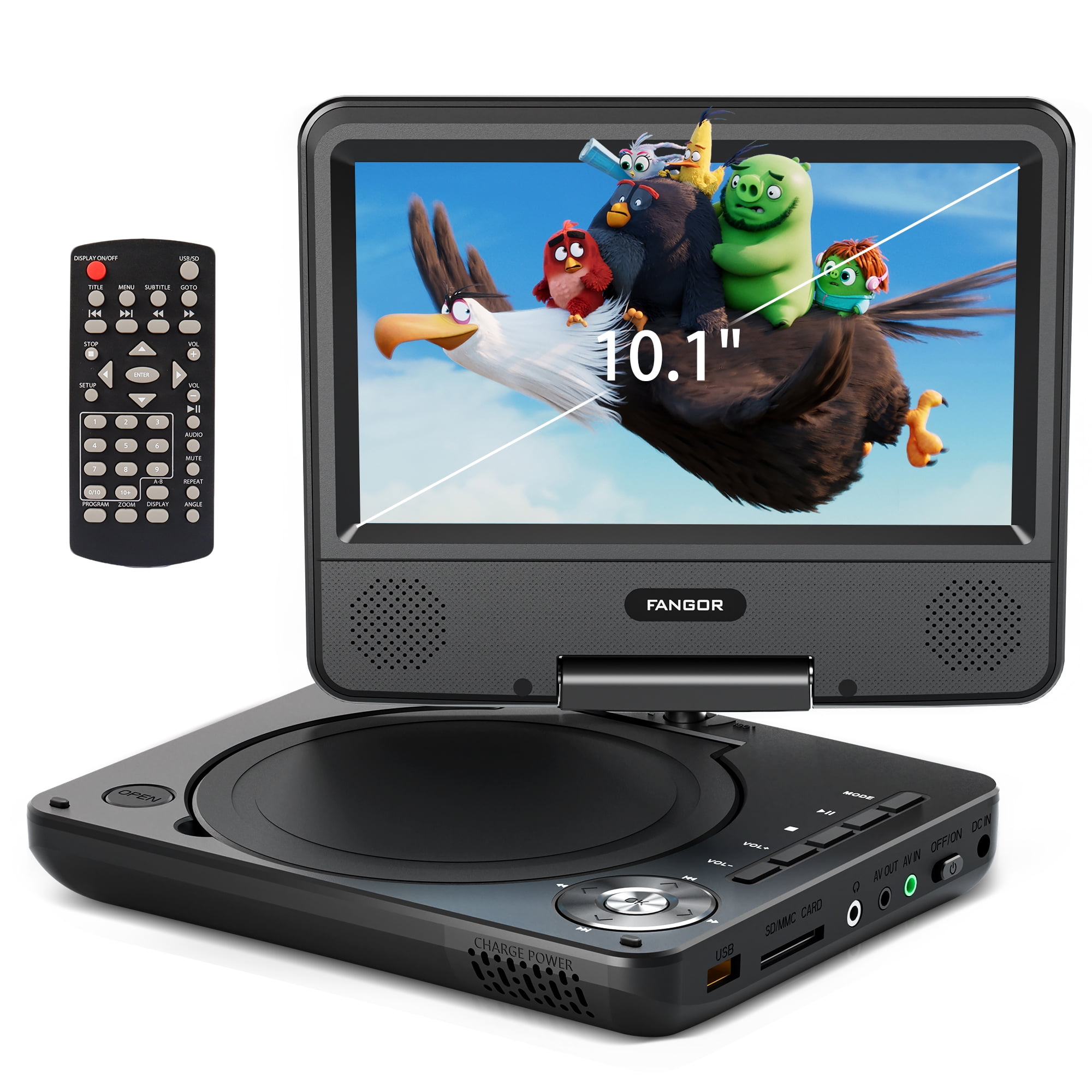 FANGOR 10.5" Dual Screen Portable DVD Player For Car F-1011 - Walmart.com