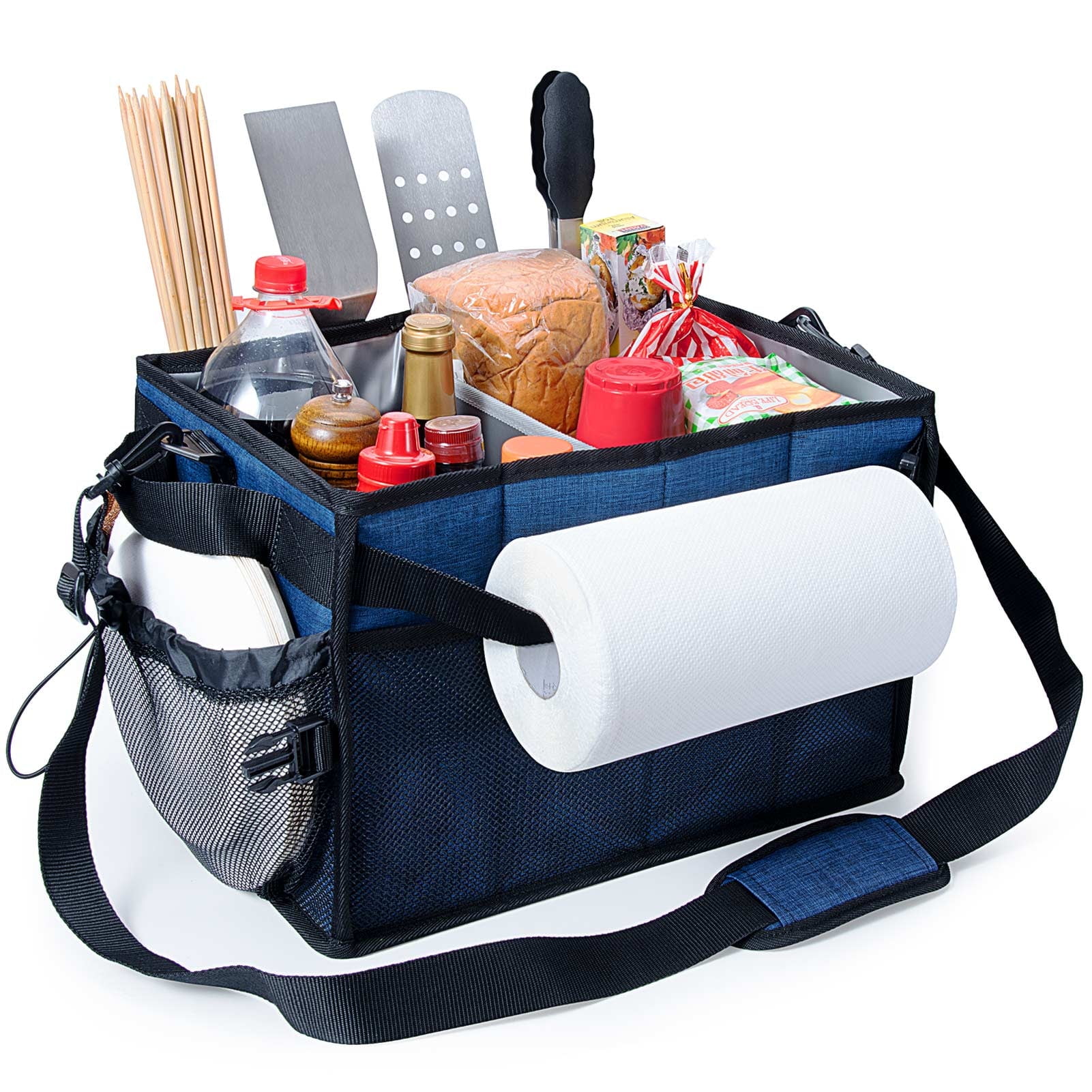 FANGSUN Large Grill and Picnic Caddy with Paper Towel Holder, BBQ ...