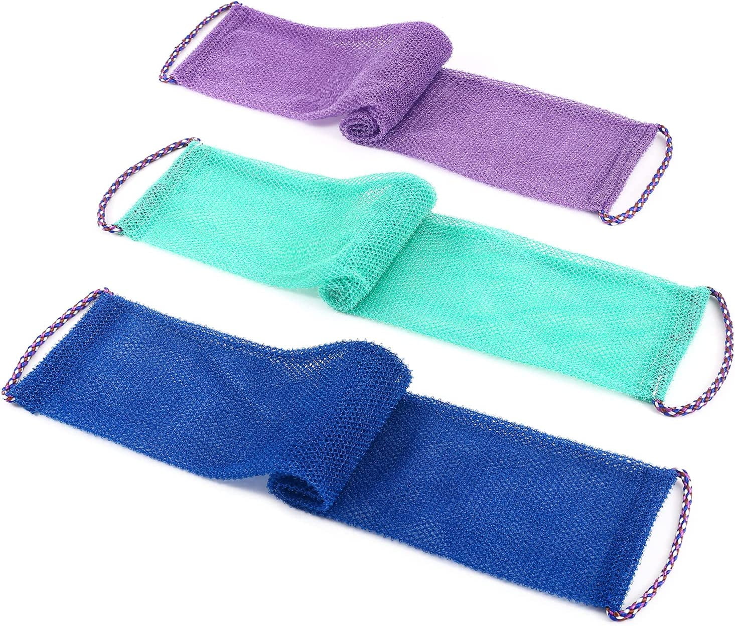 Fanhan 3Pcs African Bath Sponge, Exfoliating Body Scrubber, Nylon ...