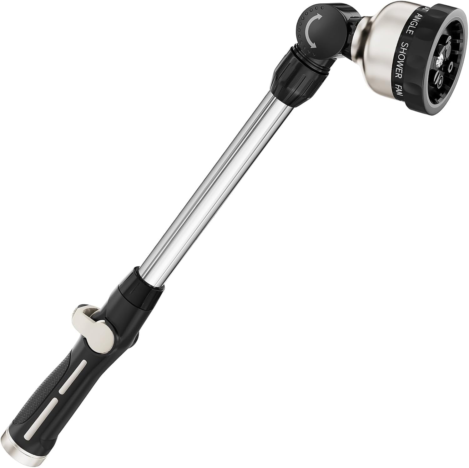 FANHAO 16 inch Metal Garden Hose Wand, 9 Spray Patterns with Watering ...