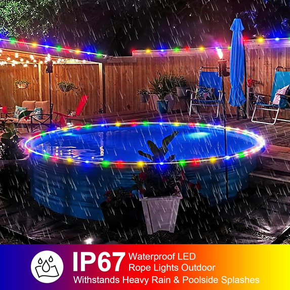 FANHUA-1 Pack Battery Powered String Lights Waterproof with Remote 33ft ...