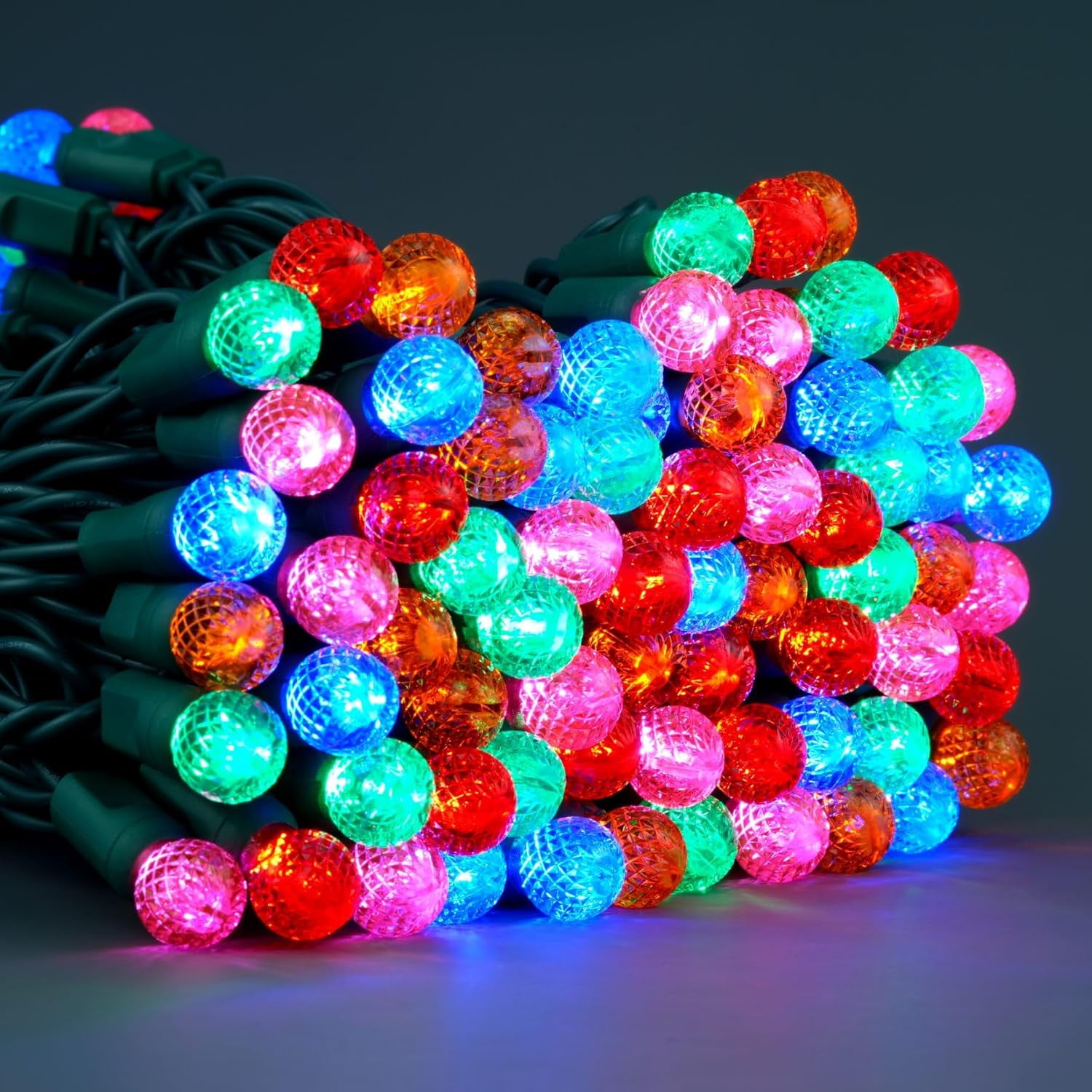 FANHUA-100 Multicolor Raspberry One-Piece LED Christmas Lights, 33 ft ...