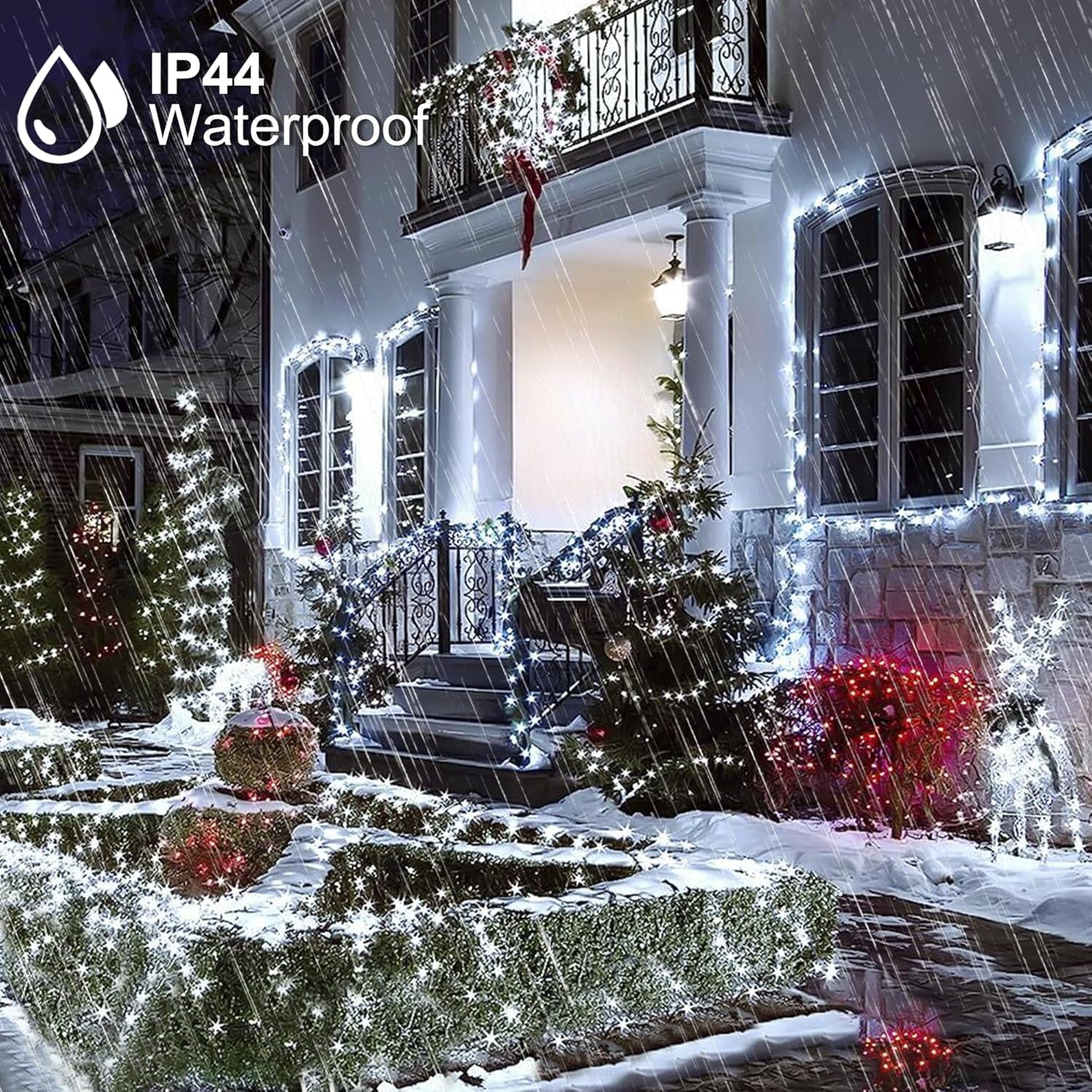 FANHUA-164Ft 500 LED White Christmas Lights, Waterproof 8 Twinkle with ...
