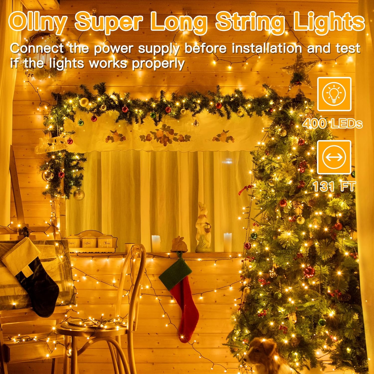 FANHUA-Christmas Lights, 131FT 400 LED Color Changing Christmas Tree ...
