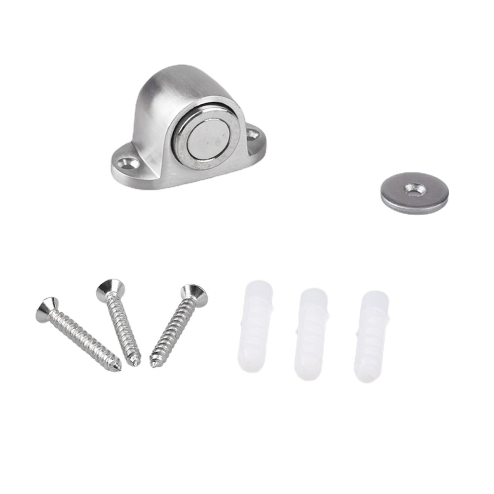 FANJIE Magnetic Door Stop Catch Brushed Door Stopper Floor Mount ...