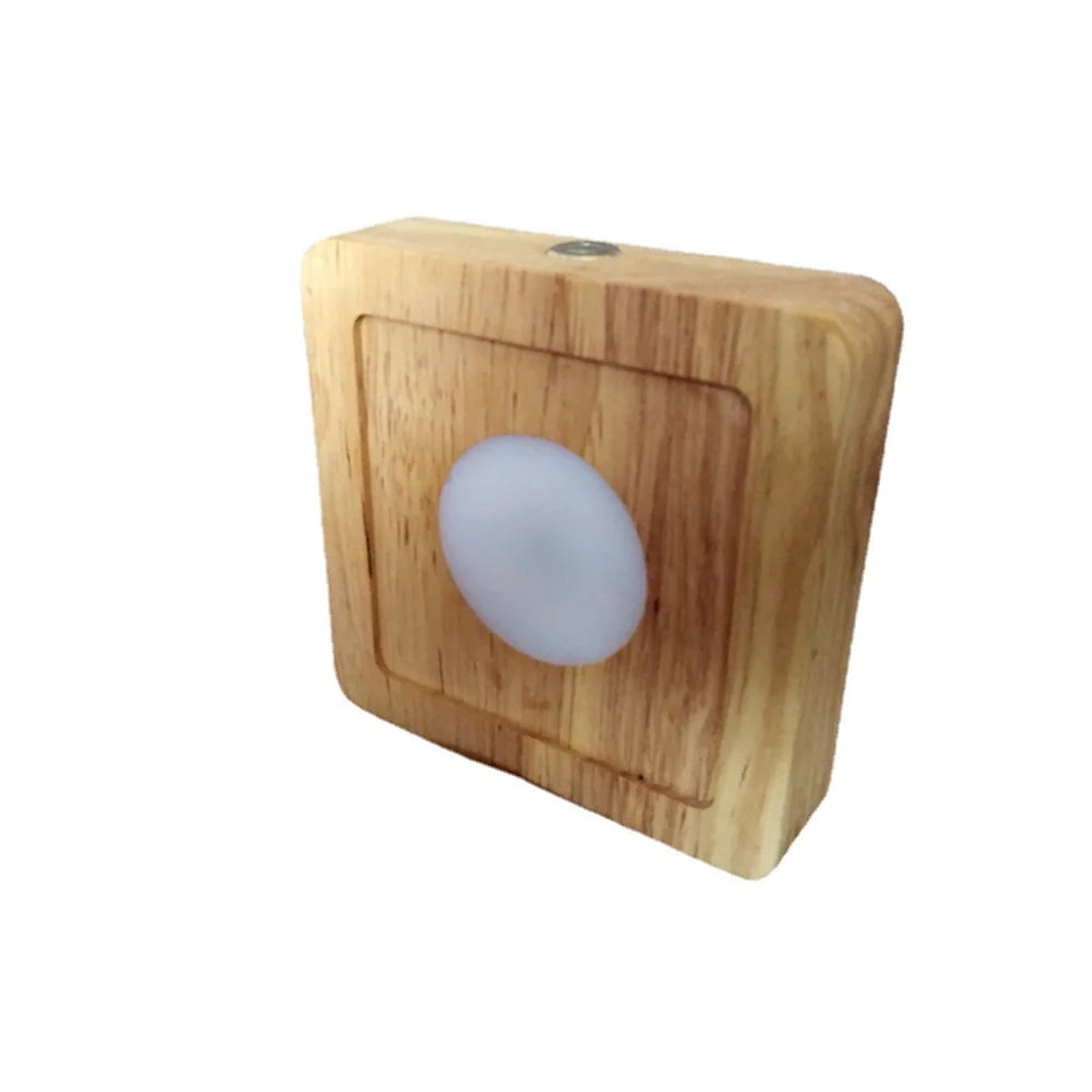 FANLEI Square Led Wooden Lamp Holder Rechargeable Night Light Desktop ...
