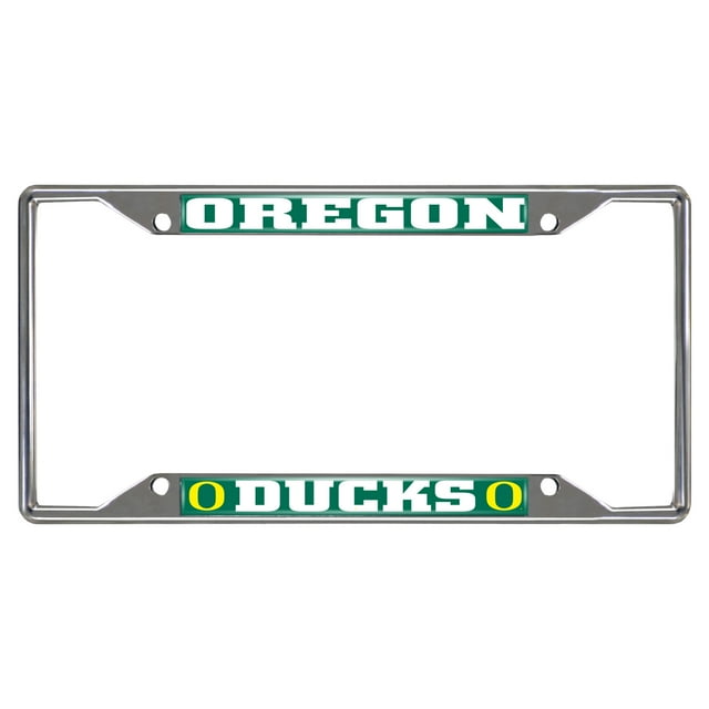Fanmats 14925 Oregon Ducks Chrome Metal License Plate Frame 6.25" x 12. ...