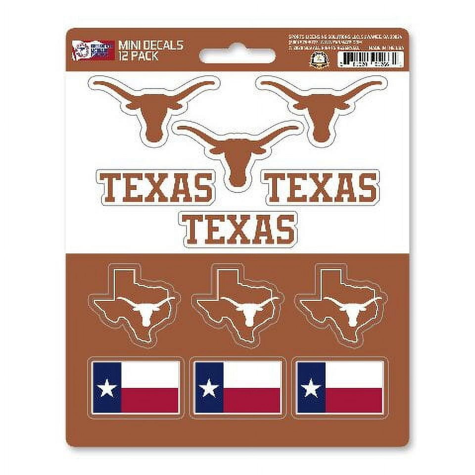 FANMATS 61195 Texas Longhorns 12 Count Mini Decal Sticker Pack ...