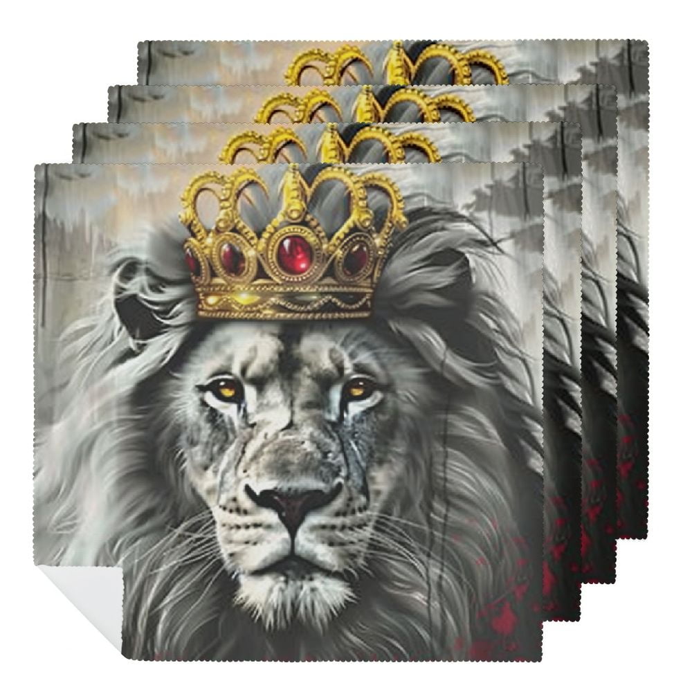 FANNA Lion Crown Red Eye Cloth Napkins - Hotel, Home, Banquet Event ...